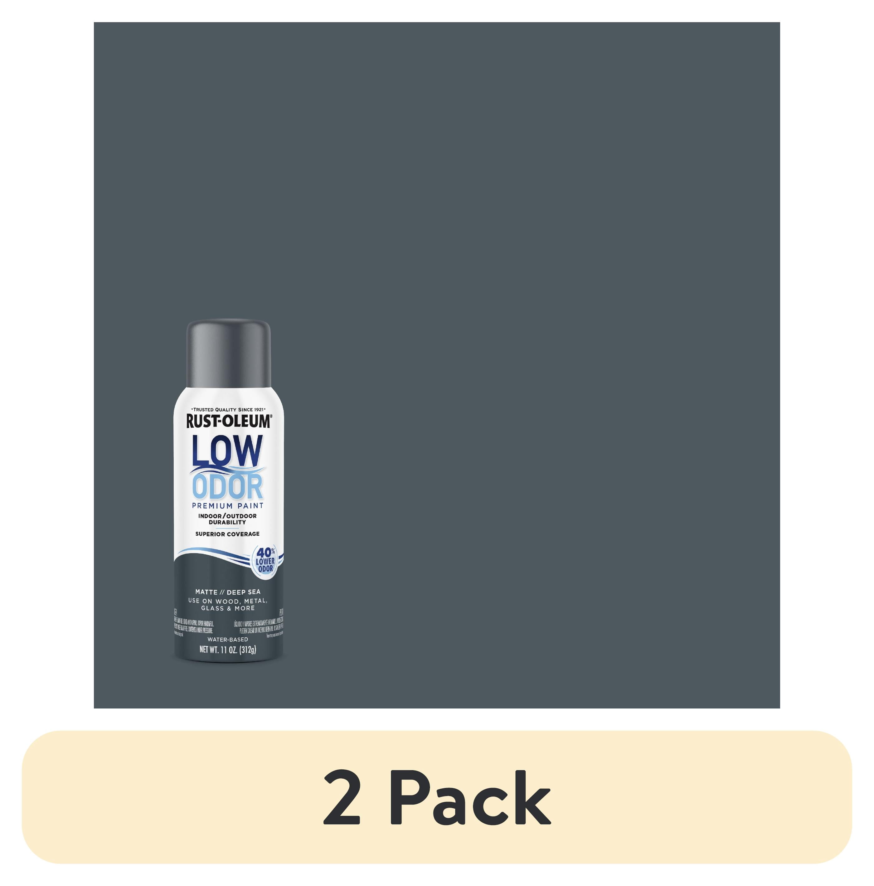 (2 pack) Deep Sea, Rust-Oleum Low Odor Premium Matte Spray Paint- 11 oz ...