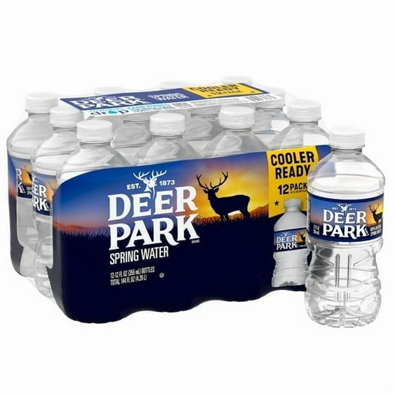 (8 pack) Deer Park Spring Water, 12 fl oz, 12 Pack Plastic Bottles ...