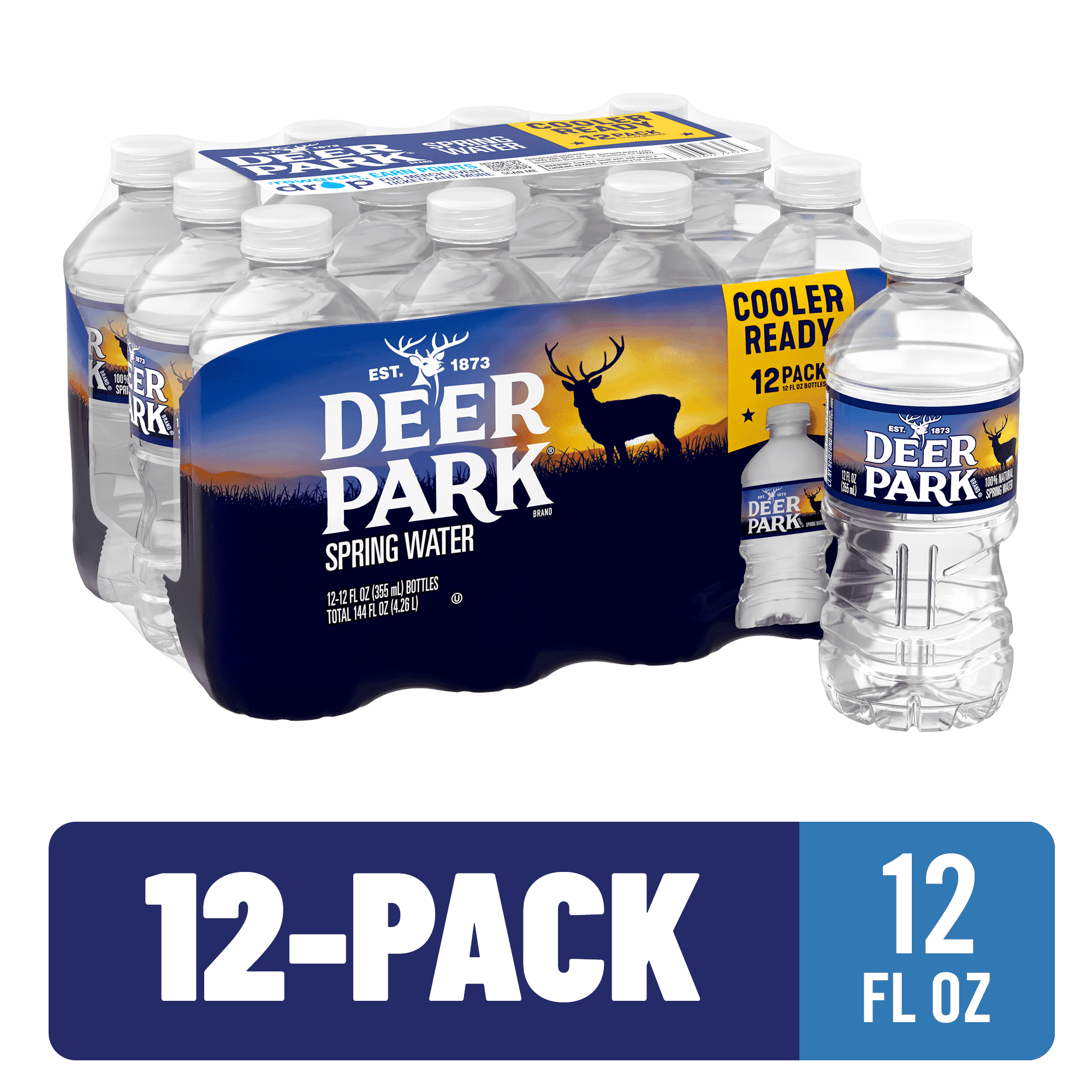 (2 pack) Deer Park Spring Water, 12 fl oz, 12-Pack Plastic Bottles ...