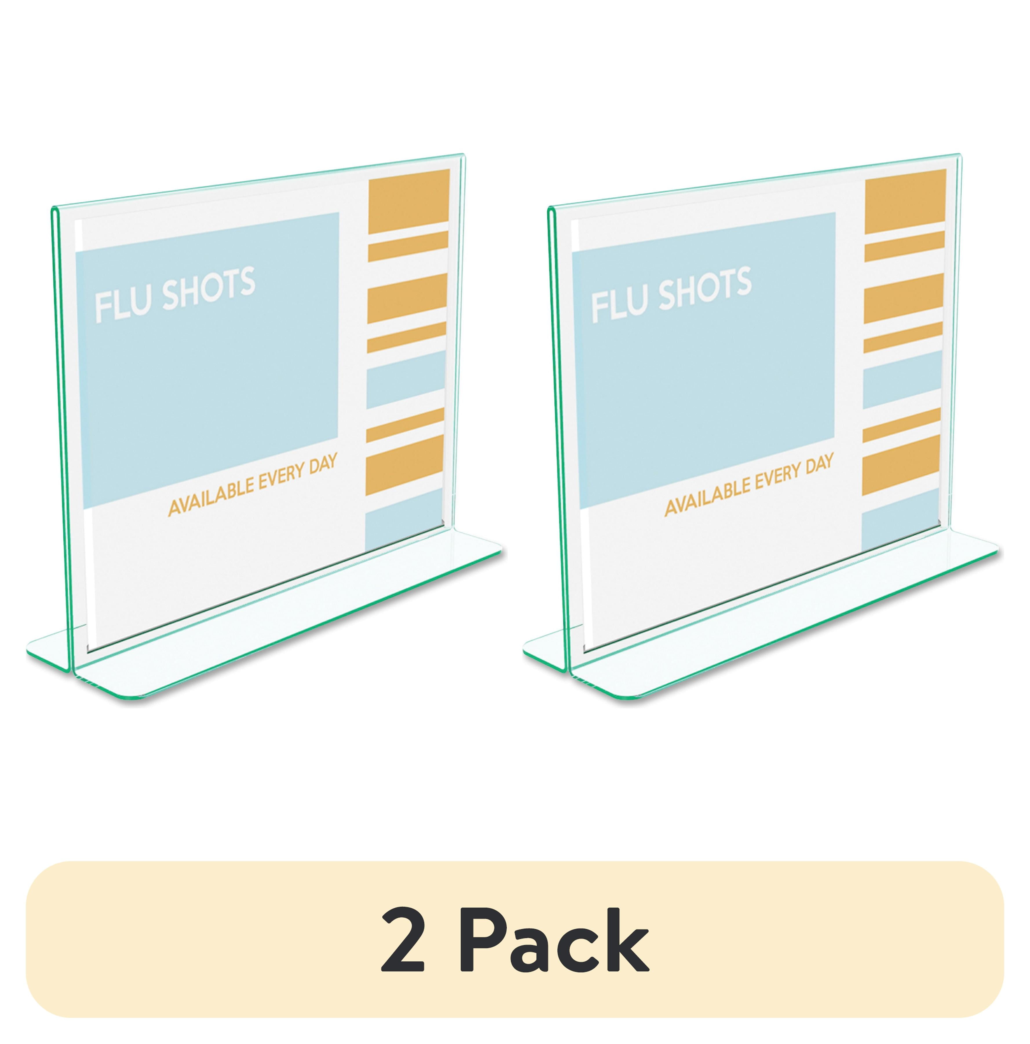 (2 pack) Deflecto Superior Image Premium Green Edge Sign Holders, 11 x ...