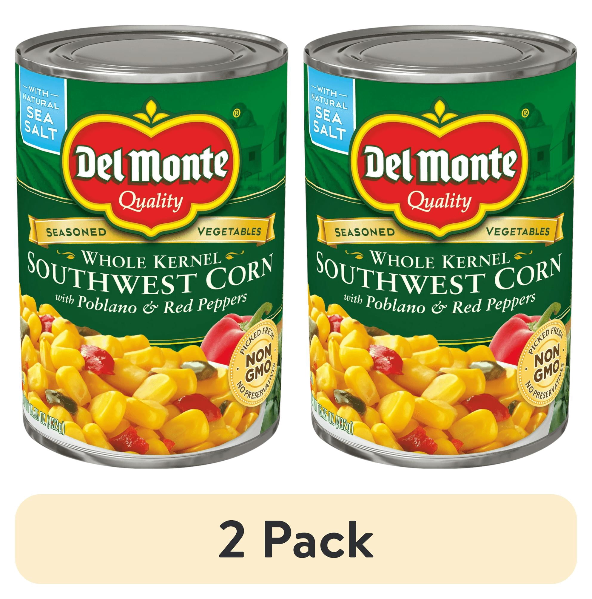 (2 pack) Del Monte Southwest Whole Kernel Corn Canned Vegetables with ...