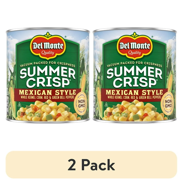 (2 pack) Del Monte Summer Crisp Mexican Style Corn 11 oz Can, Canned ...