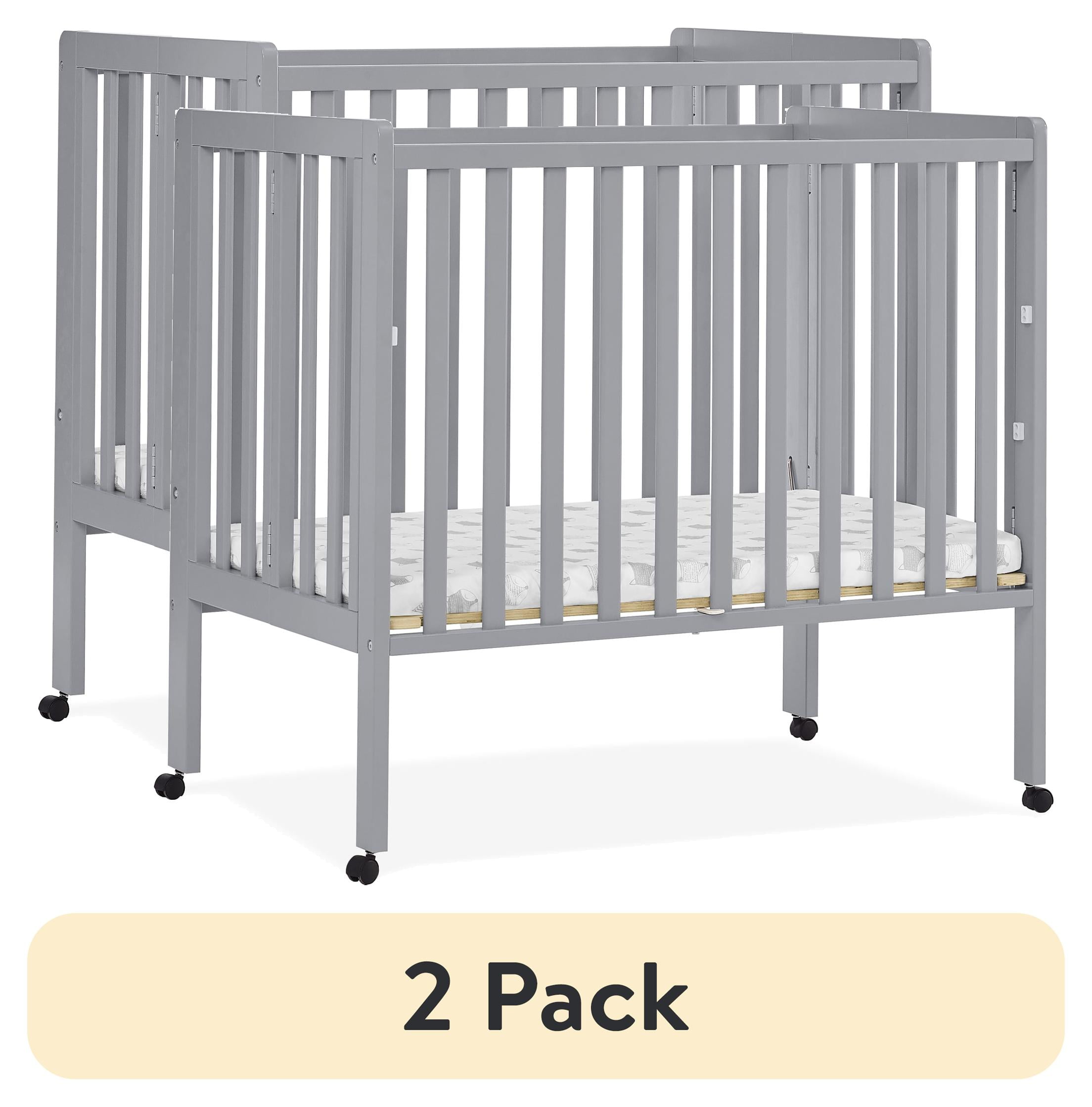 (2 pack) Delta Children Lee Portable Folding Mini Crib with 1.5-Inch ...