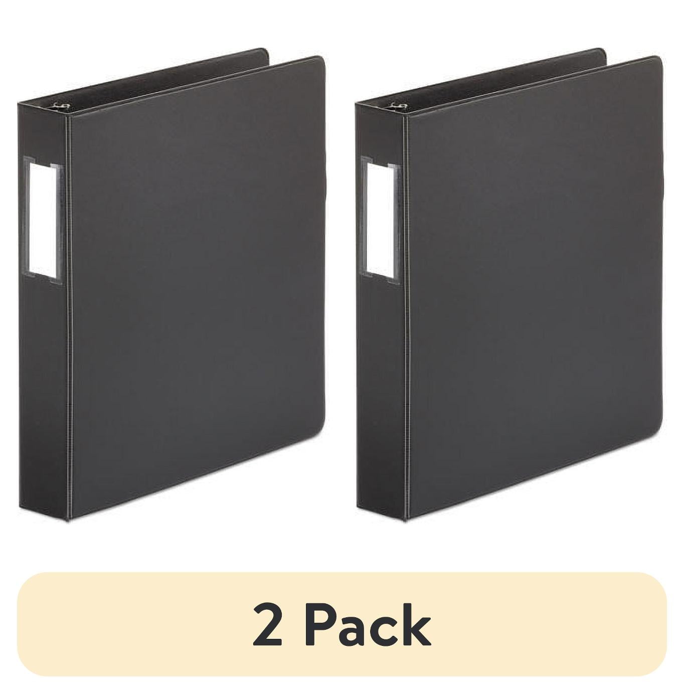(2 pack) Universal 1 1/2" 3-Ring Non-View Binders D-Ring Black ...