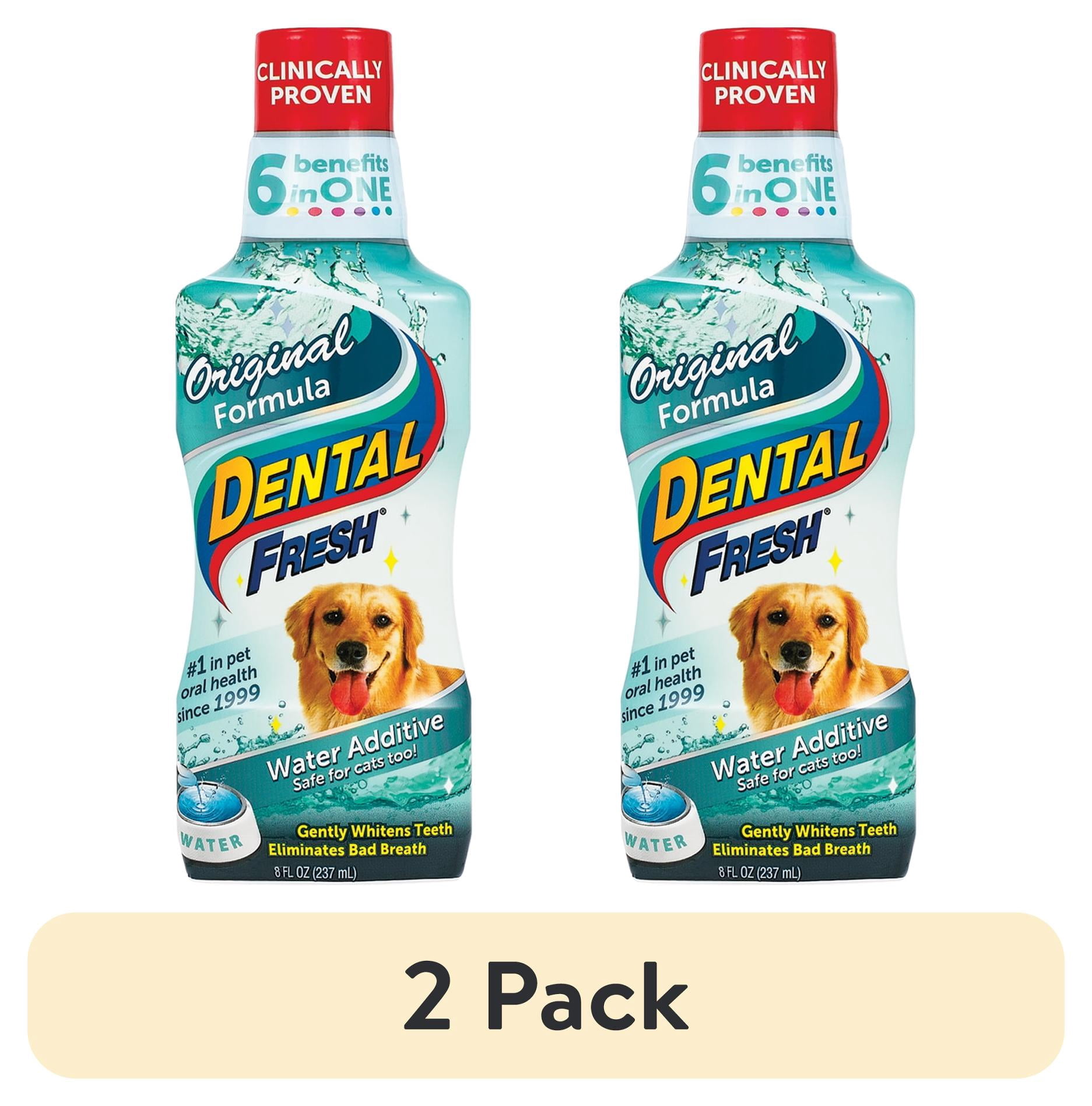 (2 pack) Dental Fresh Original Formula Water Additive for Dogs, 8 oz ...