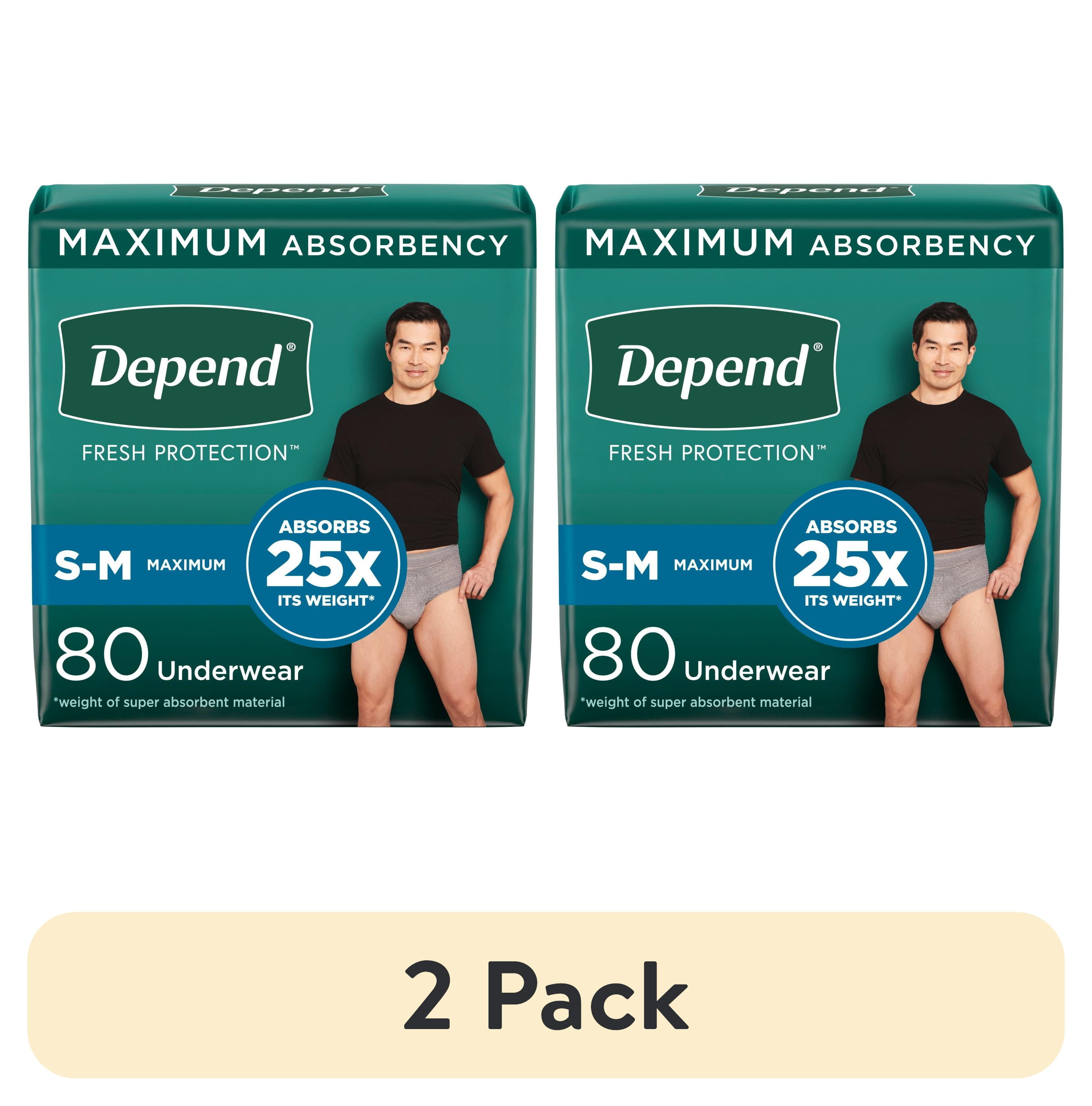 (2 pack) Depend Fresh Protection Incontinence Underwear for Men, Adult ...
