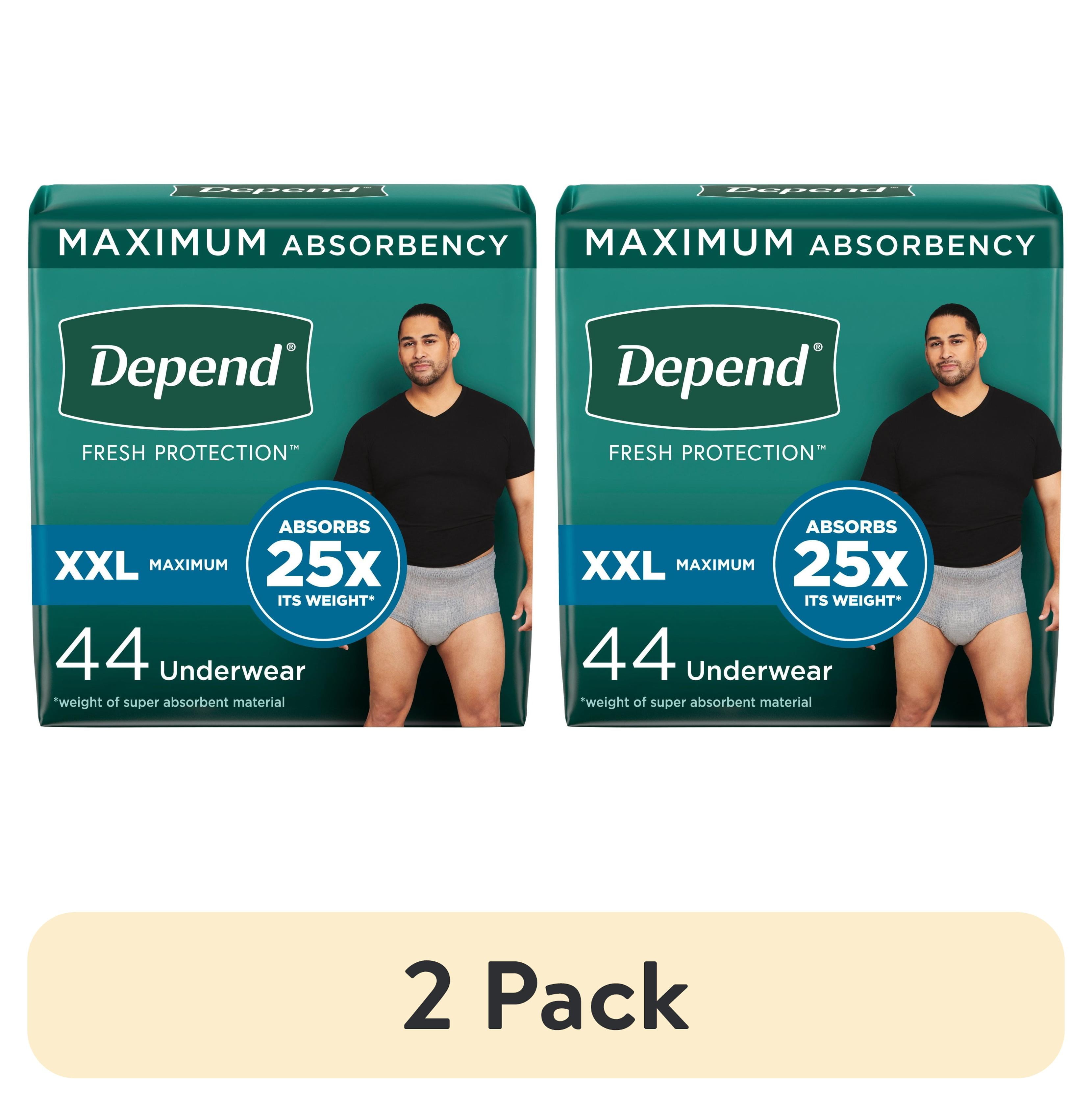 (2 pack) Depend Fresh Protection Incontinence Underwear for Men, Adult ...
