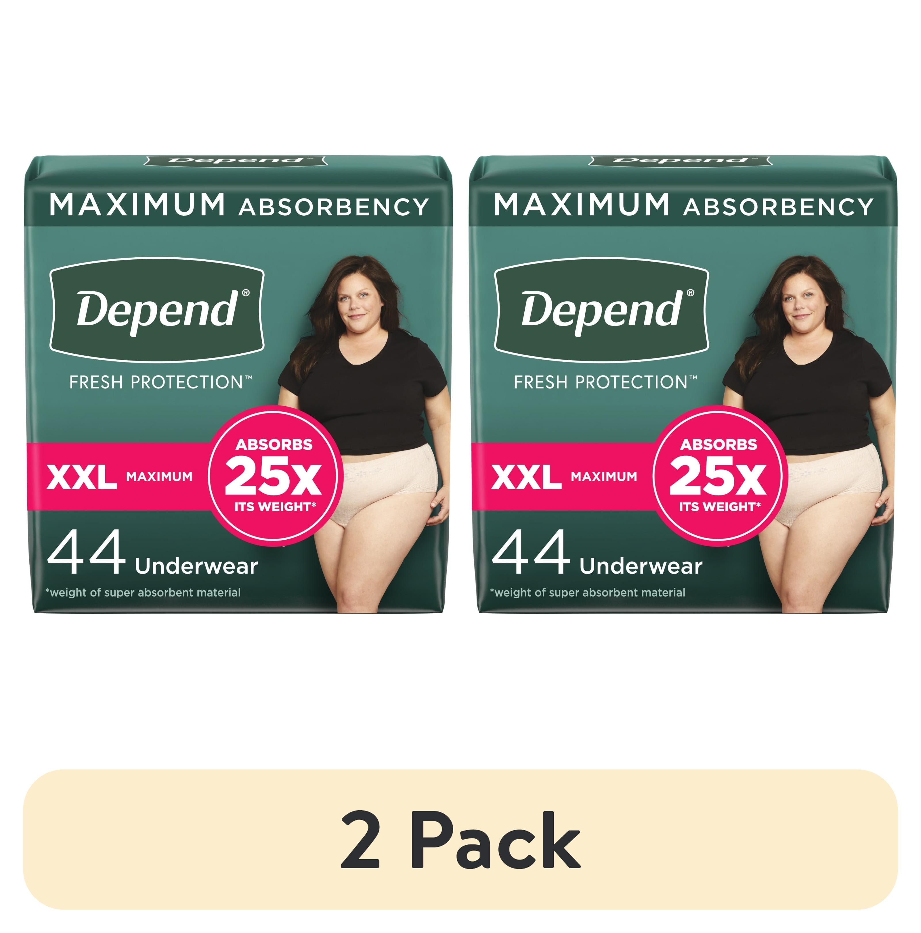 (2 pack) Depend Fresh Protection Incontinence Underwear for Women ...
