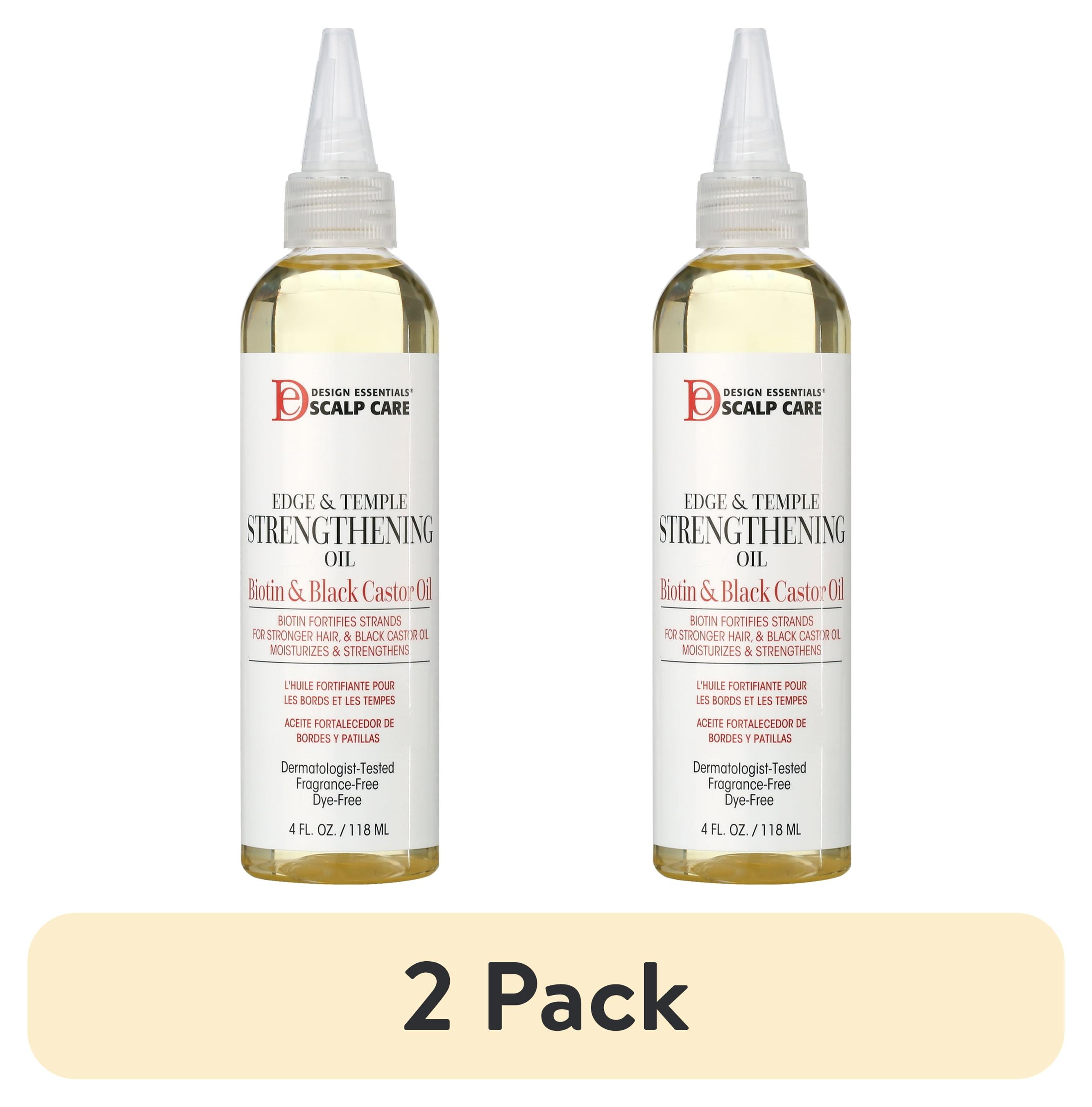 (2 pack) Design Essentials Edge & Temple Strengthening Hair Oil 4oz ...