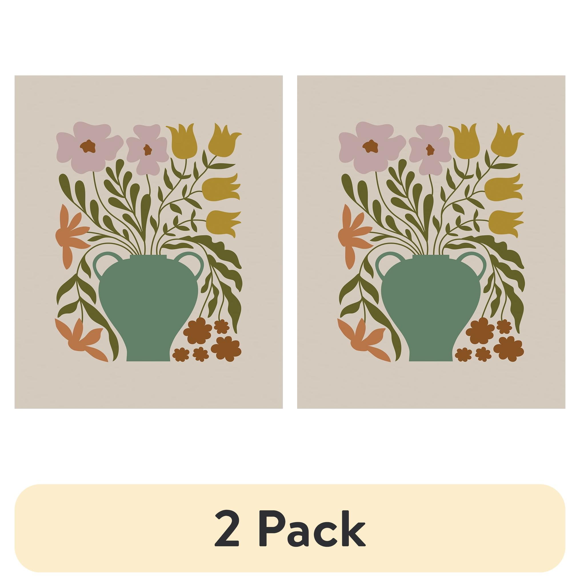 (2 pack) DesignOvation Floral Unframed Art Prints 8” x 10” Set of 3 by ...