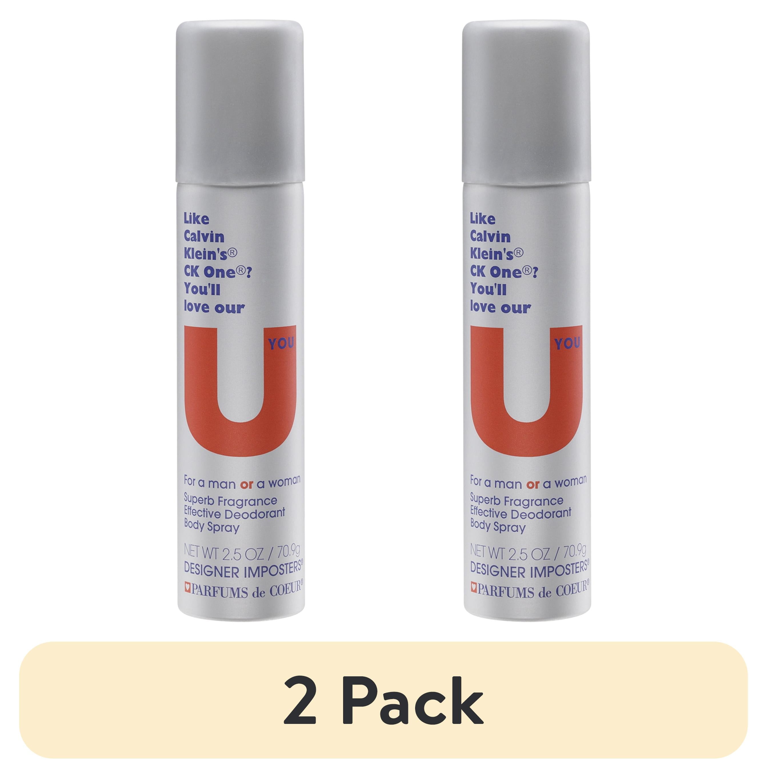 (2 pack) Designer Imposters U You Unisex Body Spray, 2.5 fl. oz ...