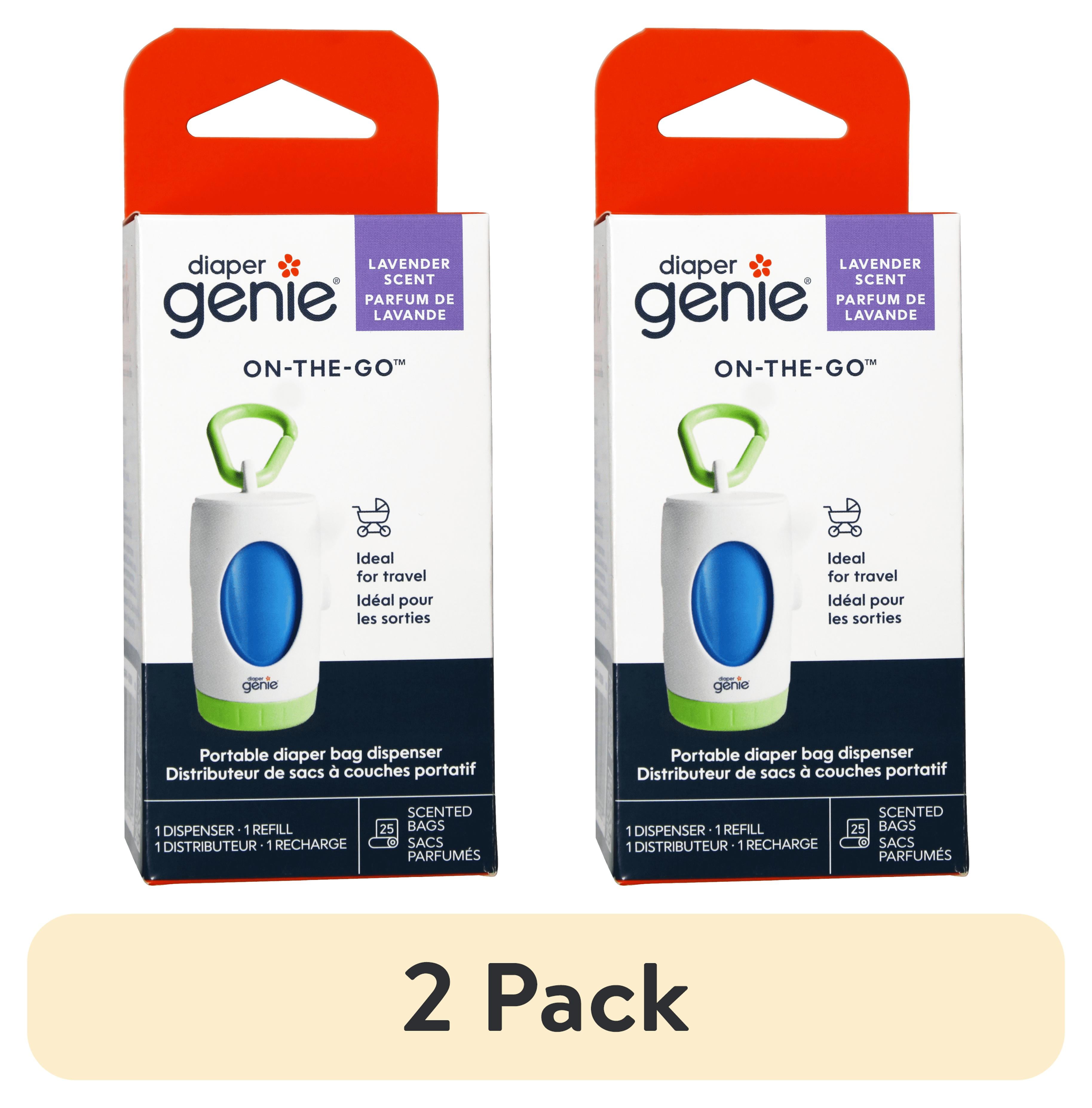 (2 pack) Diaper Genie On-The-Go Dispenser, Portable Diaper Bag ...
