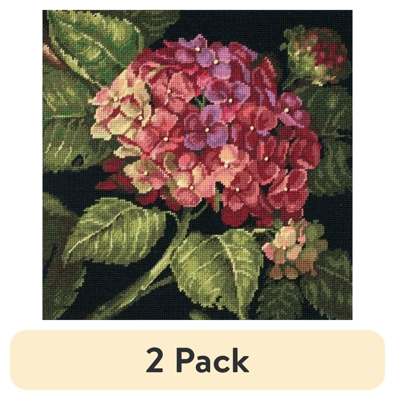 (2 pack) Dimensions® Hydrangea Bloom Needlepoint Kit - Walmart.com