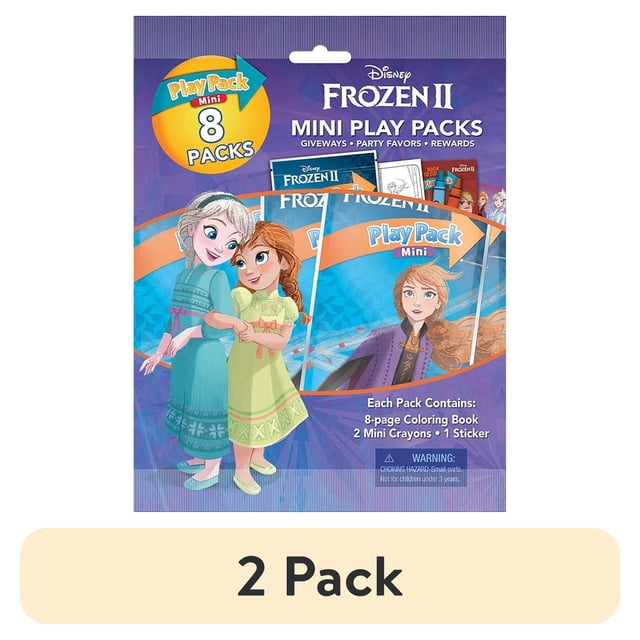 (2 pack) Disney Frozen 8 Count Mini Play Pack with Small Coloring Book ...