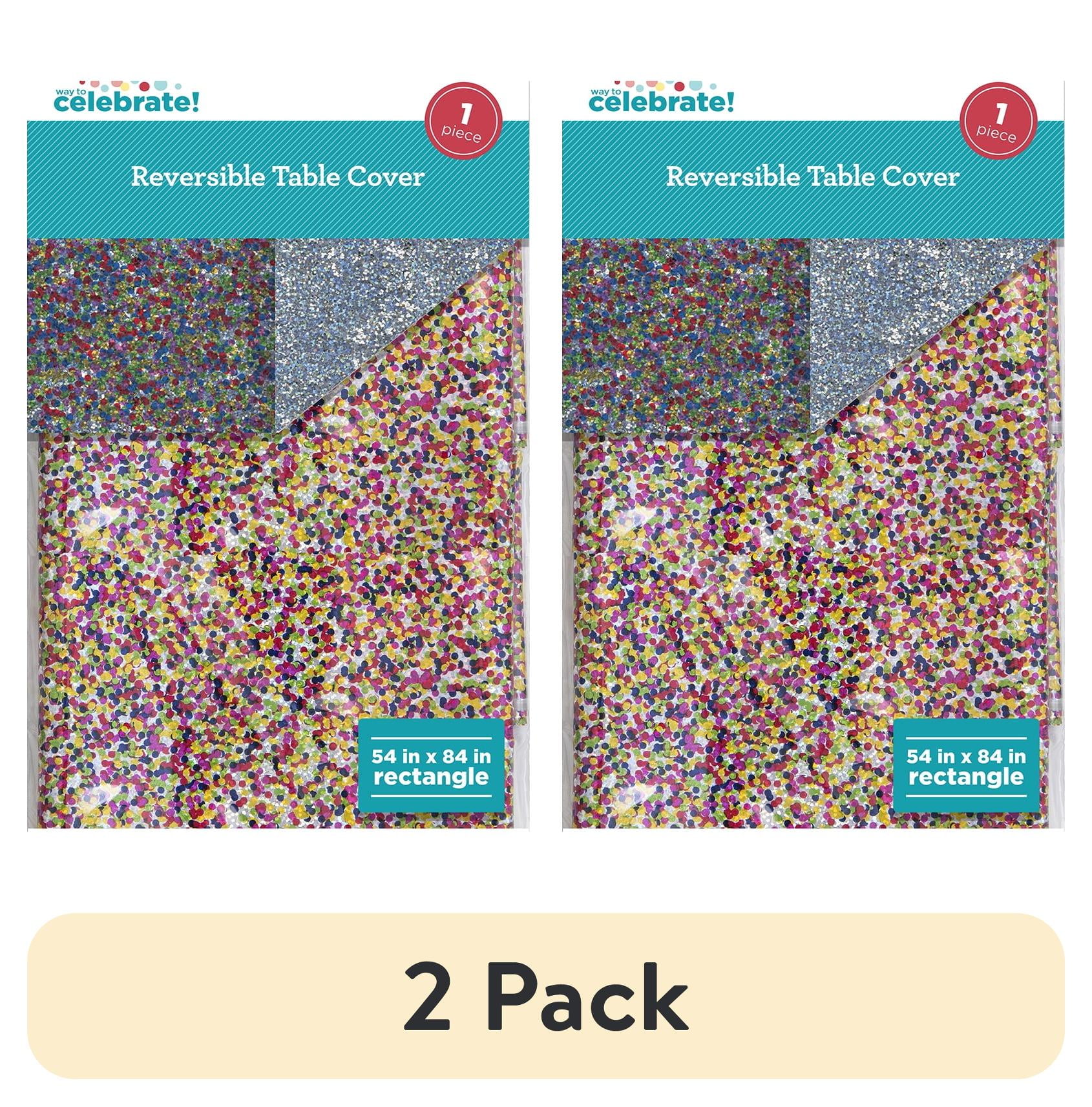 (1 pack) Way To Celebrate Rectangular Multicolor Prismatic Dots Foil ...