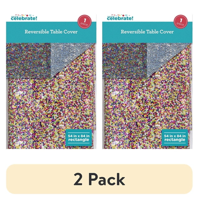 (1 pack) Rectangular 54" x 84" Multicolor Prismatic Dots Foil Table ...
