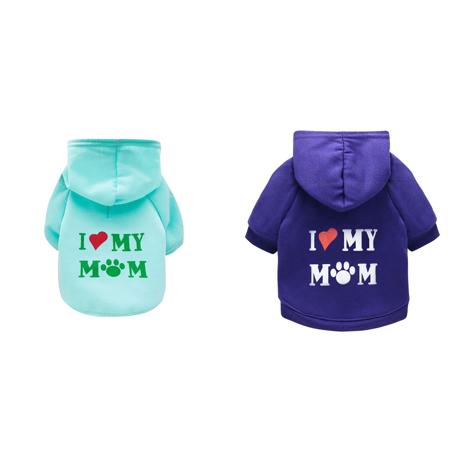 2-pack, Dog Hoodie - Lettered Dog Sweatshirt with Hood, Warm Dog ...