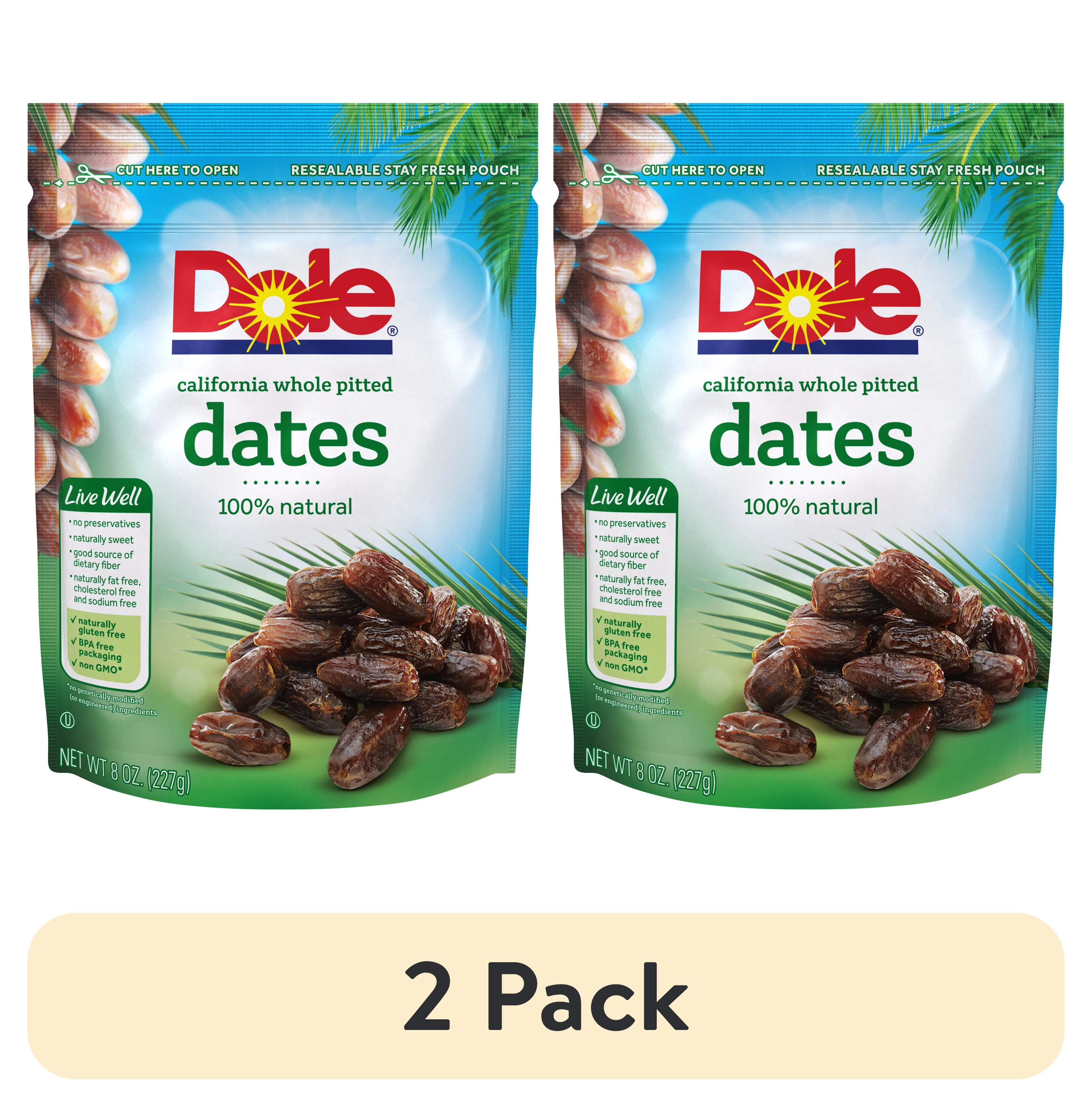 (2 pack) Dole California Pitted Dates, 8 Oz Snack - Walmart.com