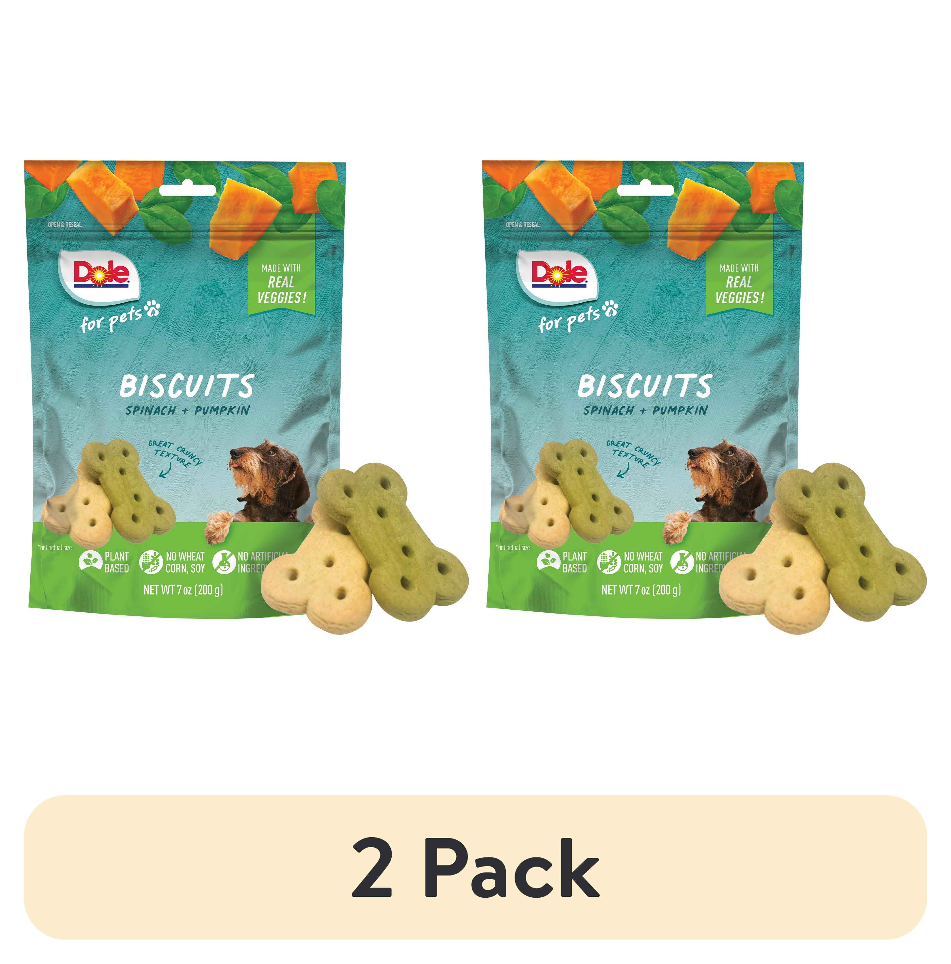 (2 pack) Dole Freshly Fetched Dog Biscuit Treats, Spinach & Pumpkin ...