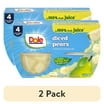 (4 pack) Dole Fruit Bowls Pineapple Tidbits in 100% Fruit Juice, 4 oz ...