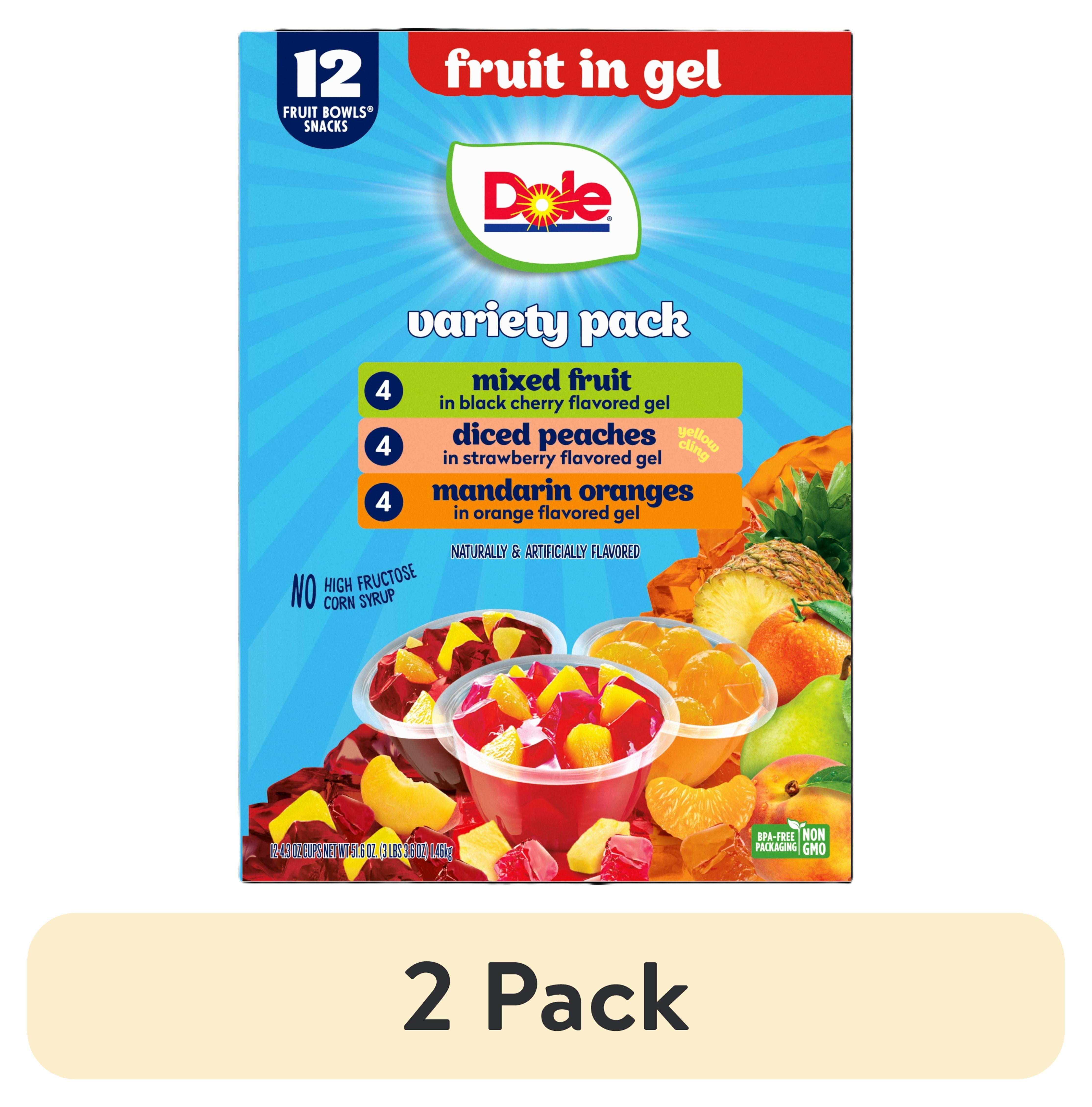 (2 pack) Dole Fruit Bowls Peaches, Mandarin Oranges, and Mixed Fruit in ...
