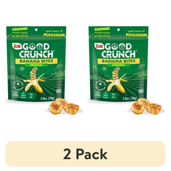 (2 pack) Dole Good Crunch Original Banana Bites, Made with All Natural ...