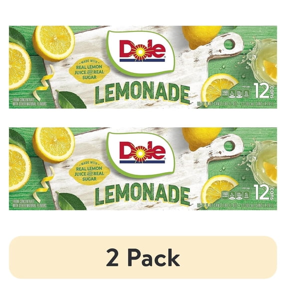 (2 pack) Dole Lemonade 12 fl oz cans, 12 count - Walmart.com