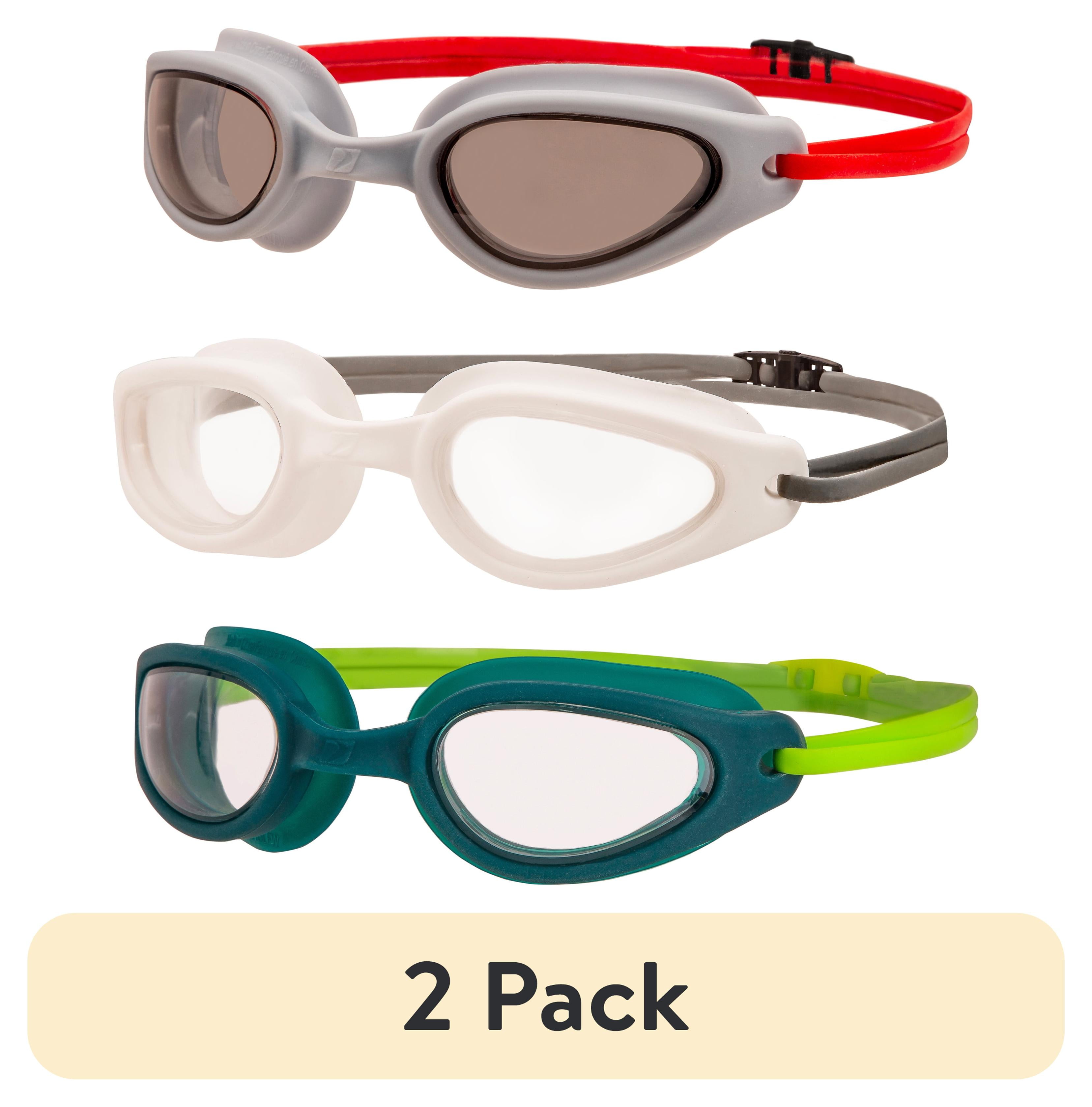 (2 pack) Dolfino Adult Racer Swim Goggles, Multi-Color, Unisex (3 Pack ...