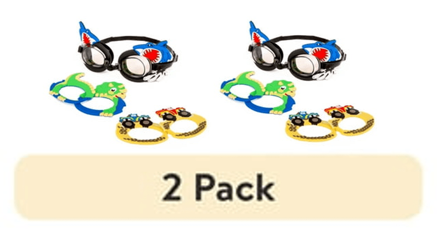 (2 pack) Dolfino Shark, Dino, and Monster Truck 3-in-1 Swim Adjustable ...