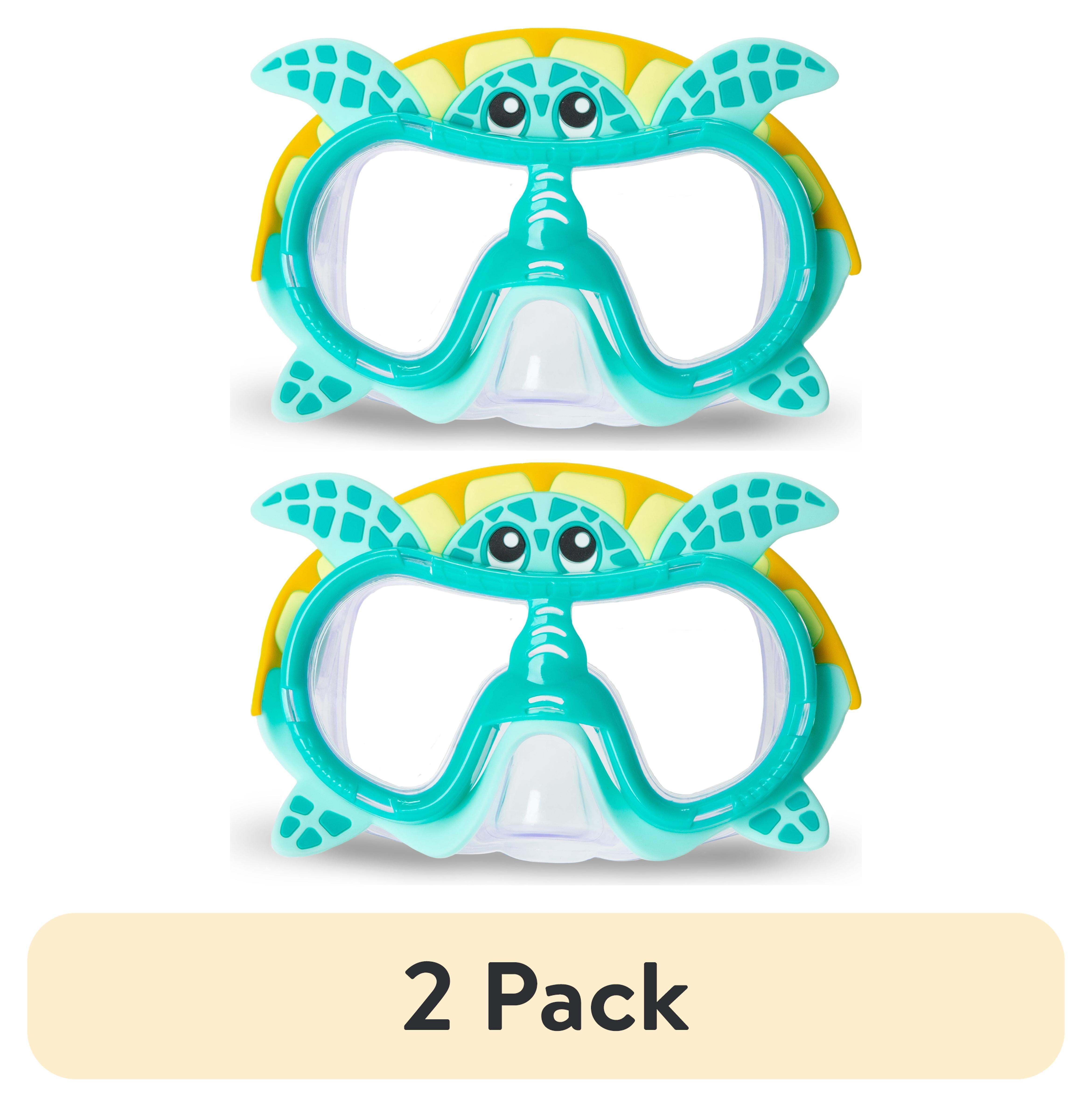 (2 pack) Aqua Dolfino Swim Goggle Mask, Latex-Free, Turtle - Walmart.com