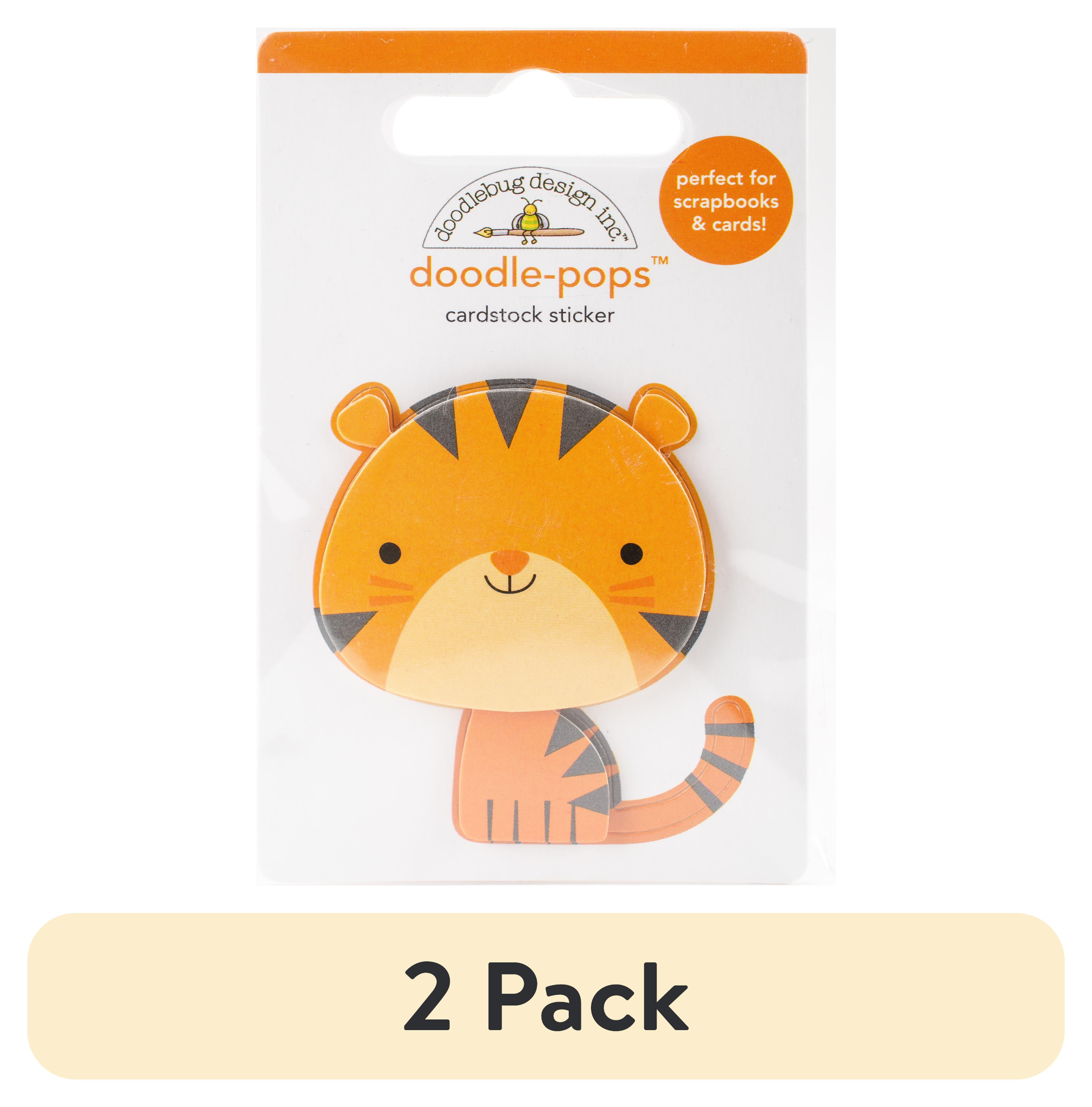 (2 pack) Doodlebug Doodle-Pops 3D Stickers -At The Zoo Tommy Tiger ...