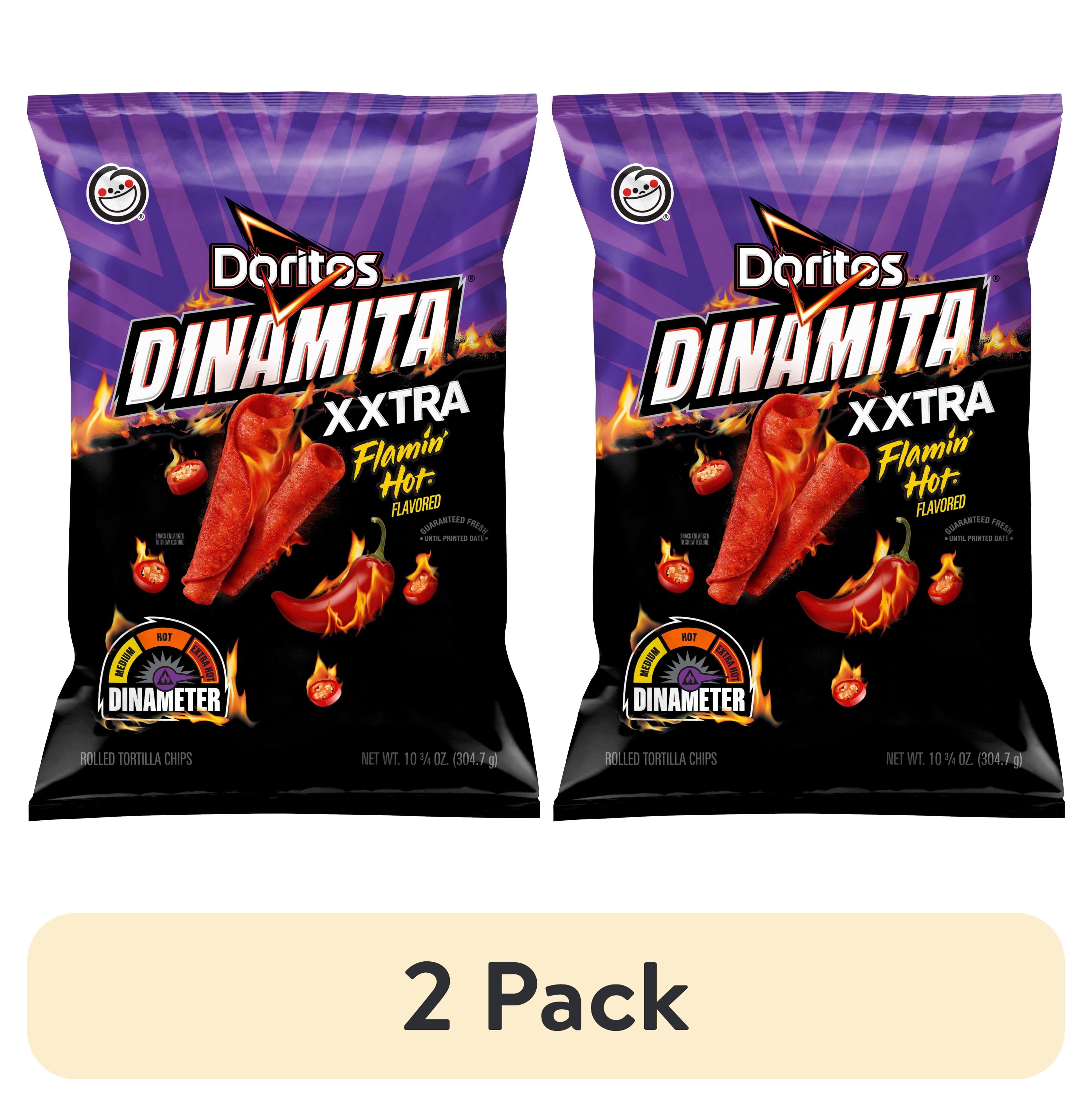 (2 pack) Doritos Dinamita Rolled Tortilla Chips XXTRA Flamin’ Hot ...