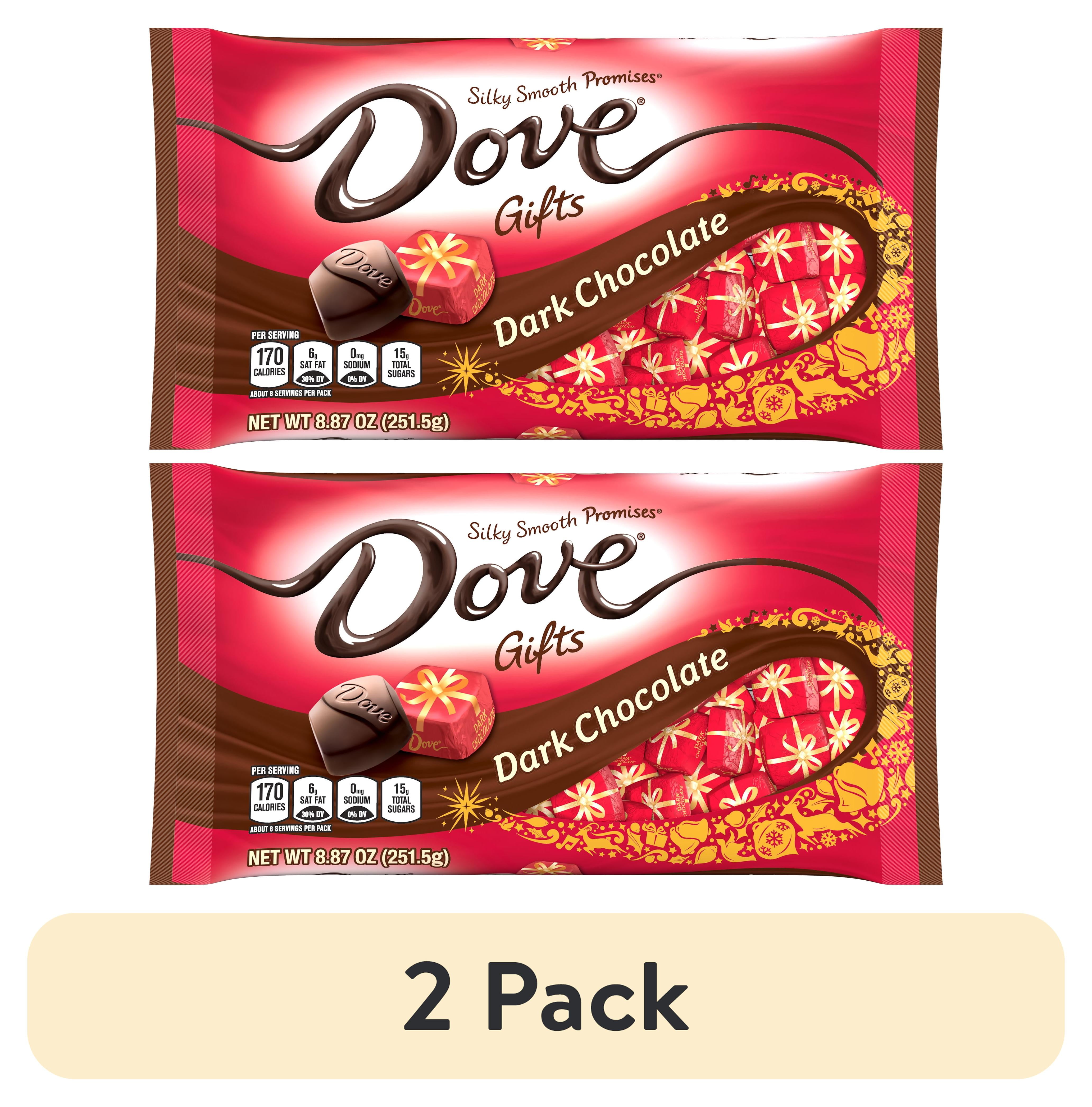 (2 pack) Dove Promises Dark Chocolate Christmas Candy Gifts, 8.87 oz ...