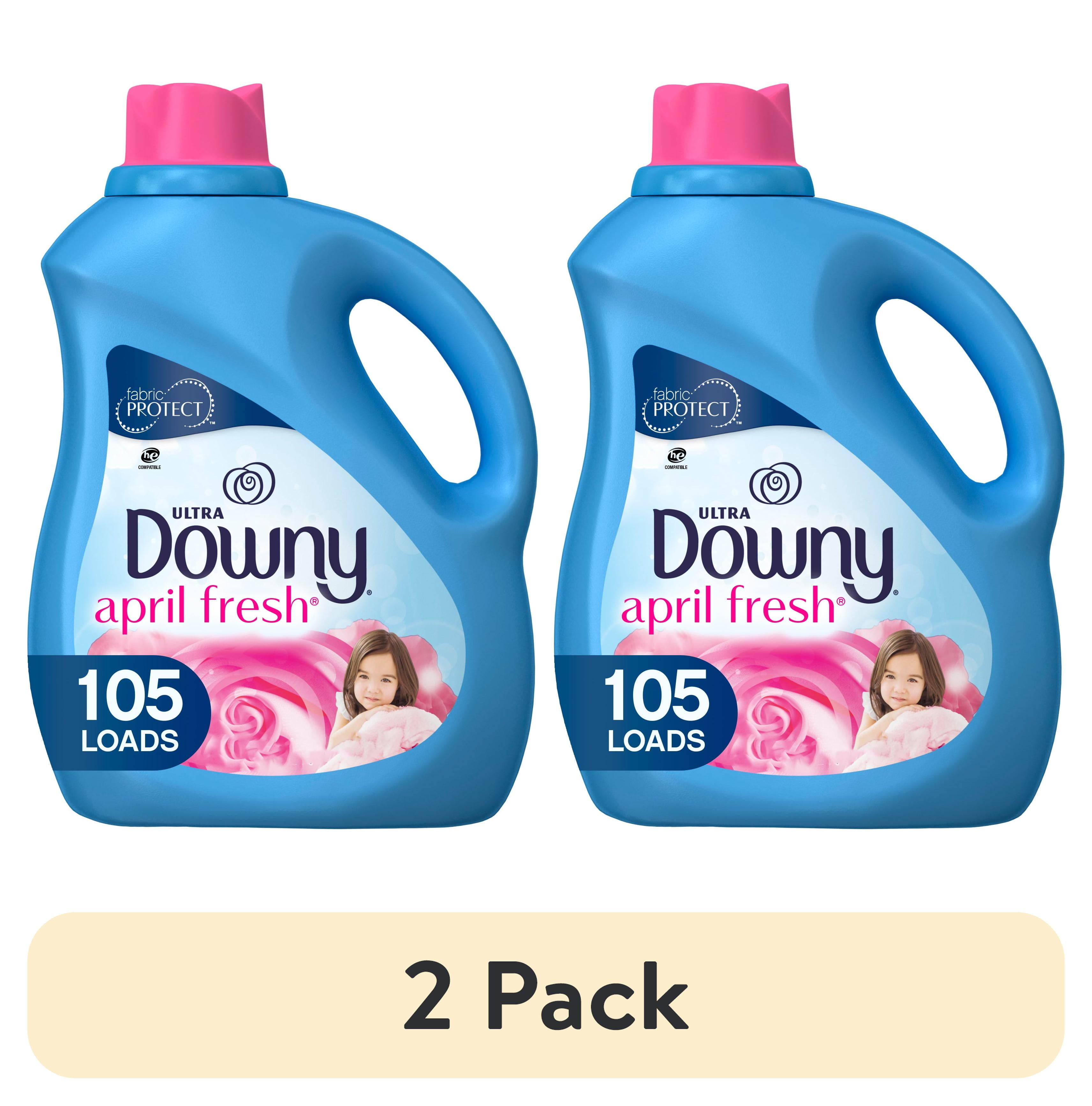 (2 pack) Downy April Fresh, 105 Loads Liquid Fabric Softener, 90 fl oz ...