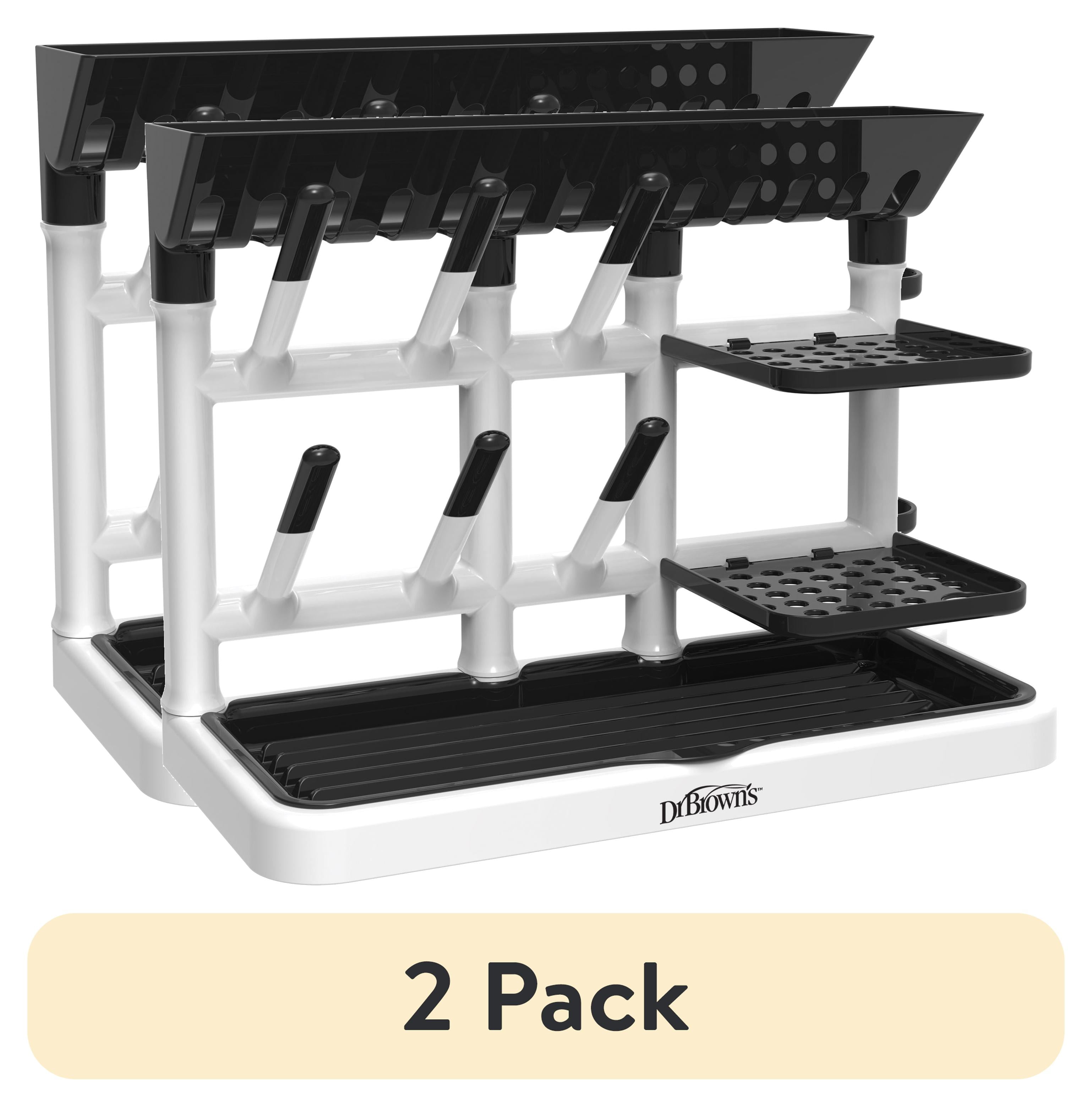 (2 pack) Dr. Brown’s Drying Tower, Stand-Up Drying Rack, Countertop ...