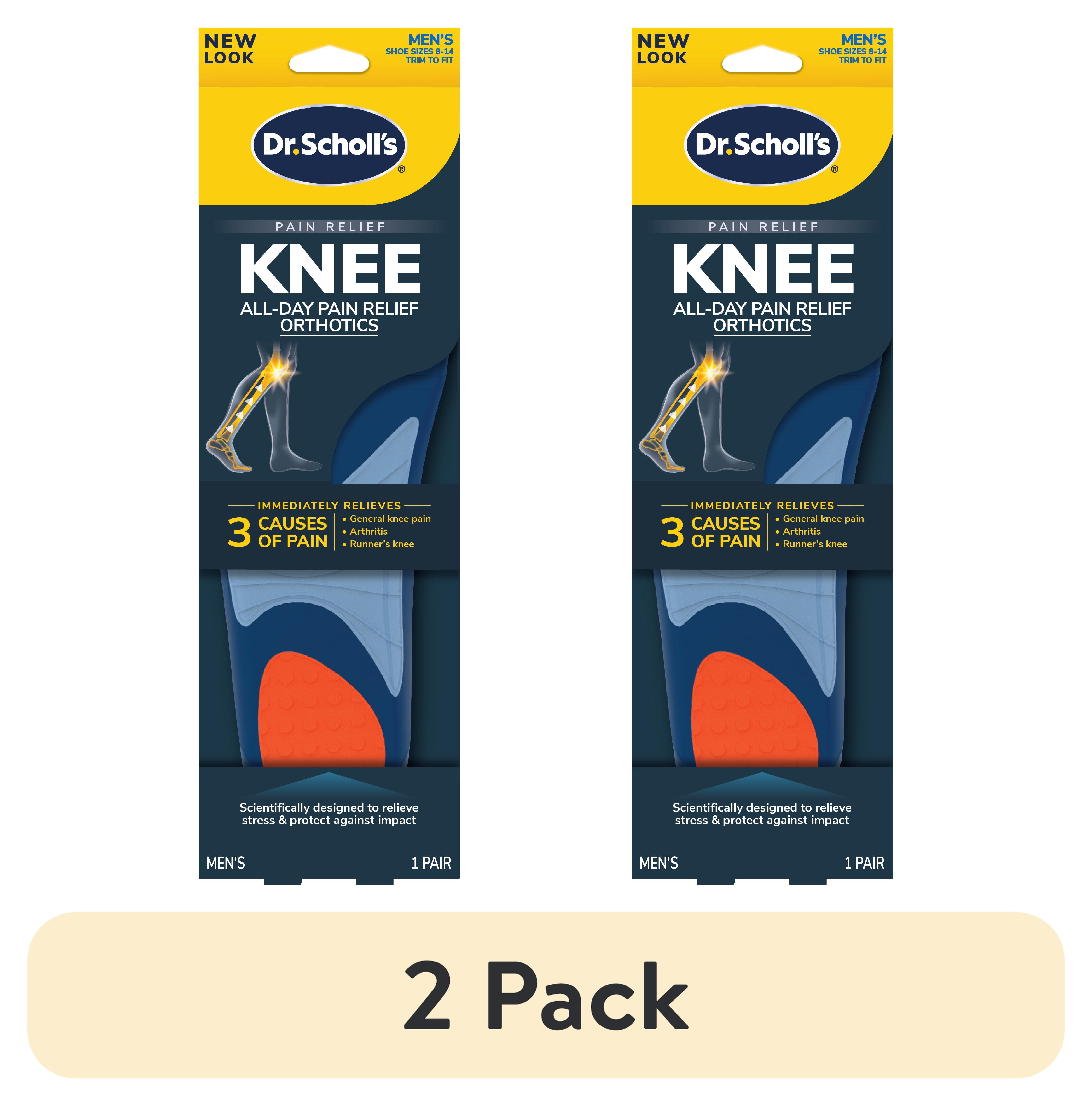 (2 pack) Dr. Scholl's KNEE Pain Relief Orthotics, 1 Pair (Men's 8-14 ...
