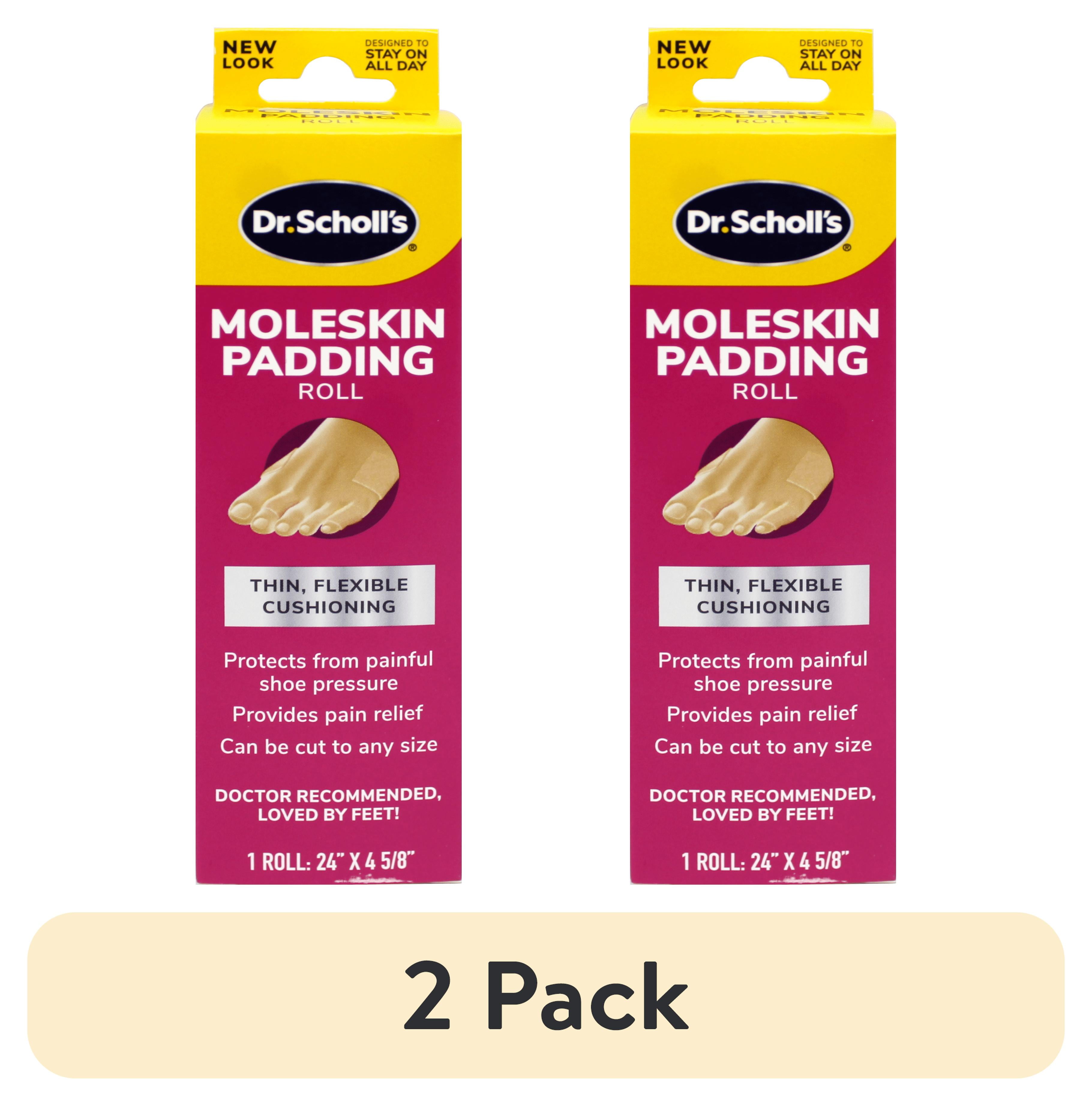(2 pack) Dr. Scholl's Moleskin Padding ROLL, 1 roll // Thin, Flexible ...