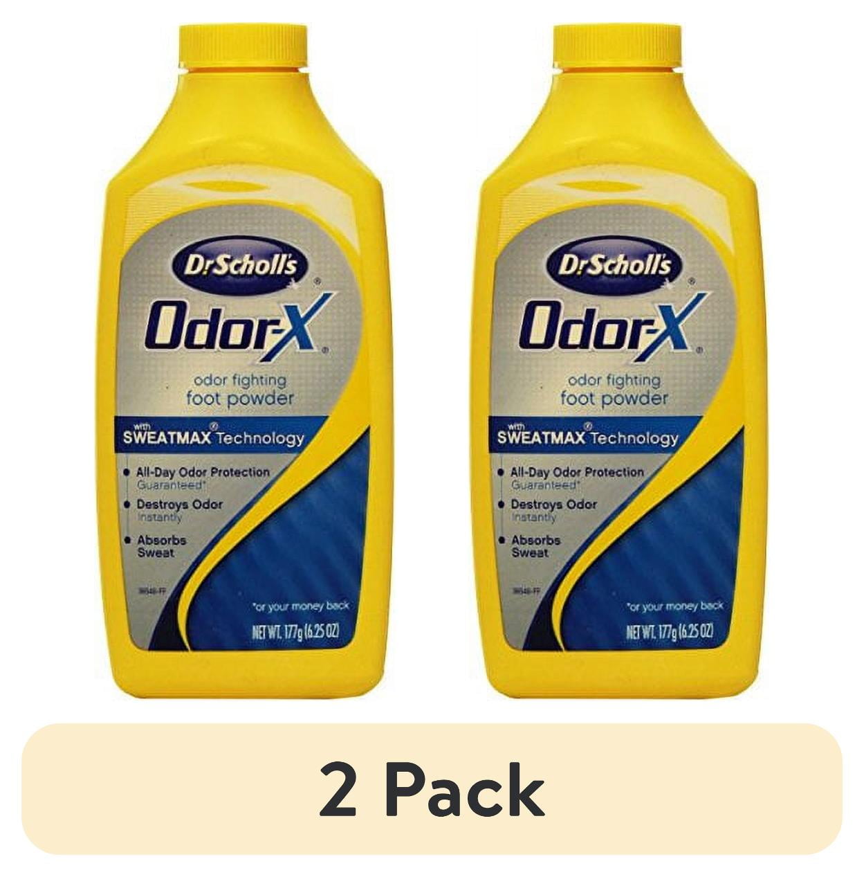(2 pack) Dr. Scholl's Odor-X Odor Fighting Foot Powder 6.25 oz Each ...