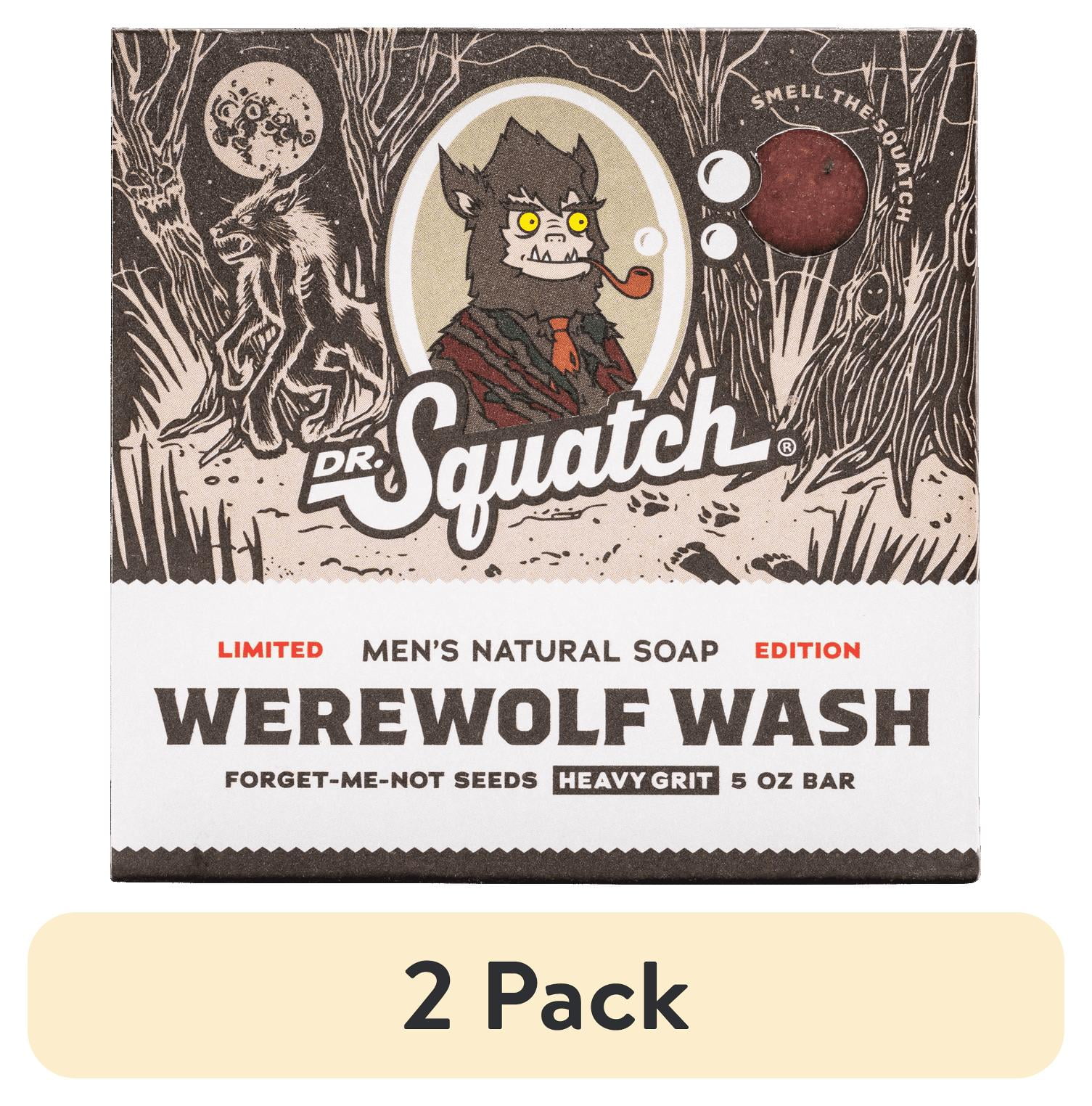(2 pack) Dr. Squatch Natural Bar Soap, Werewolf Wash, 5 oz - Walmart.com