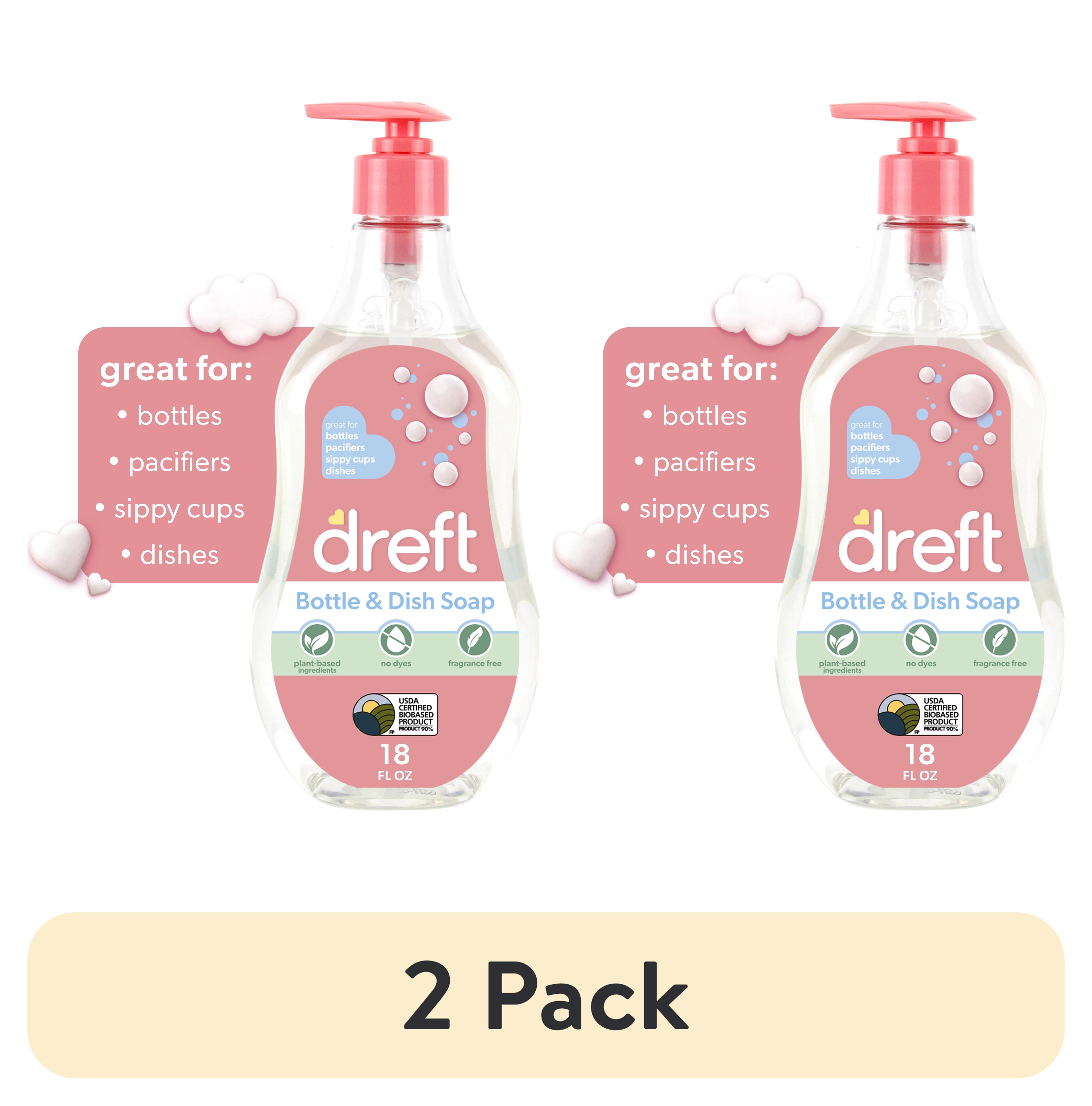 (2 pack) Dreft Plant-Based Liquid Dish Soap and Dishwashing Detergent ...