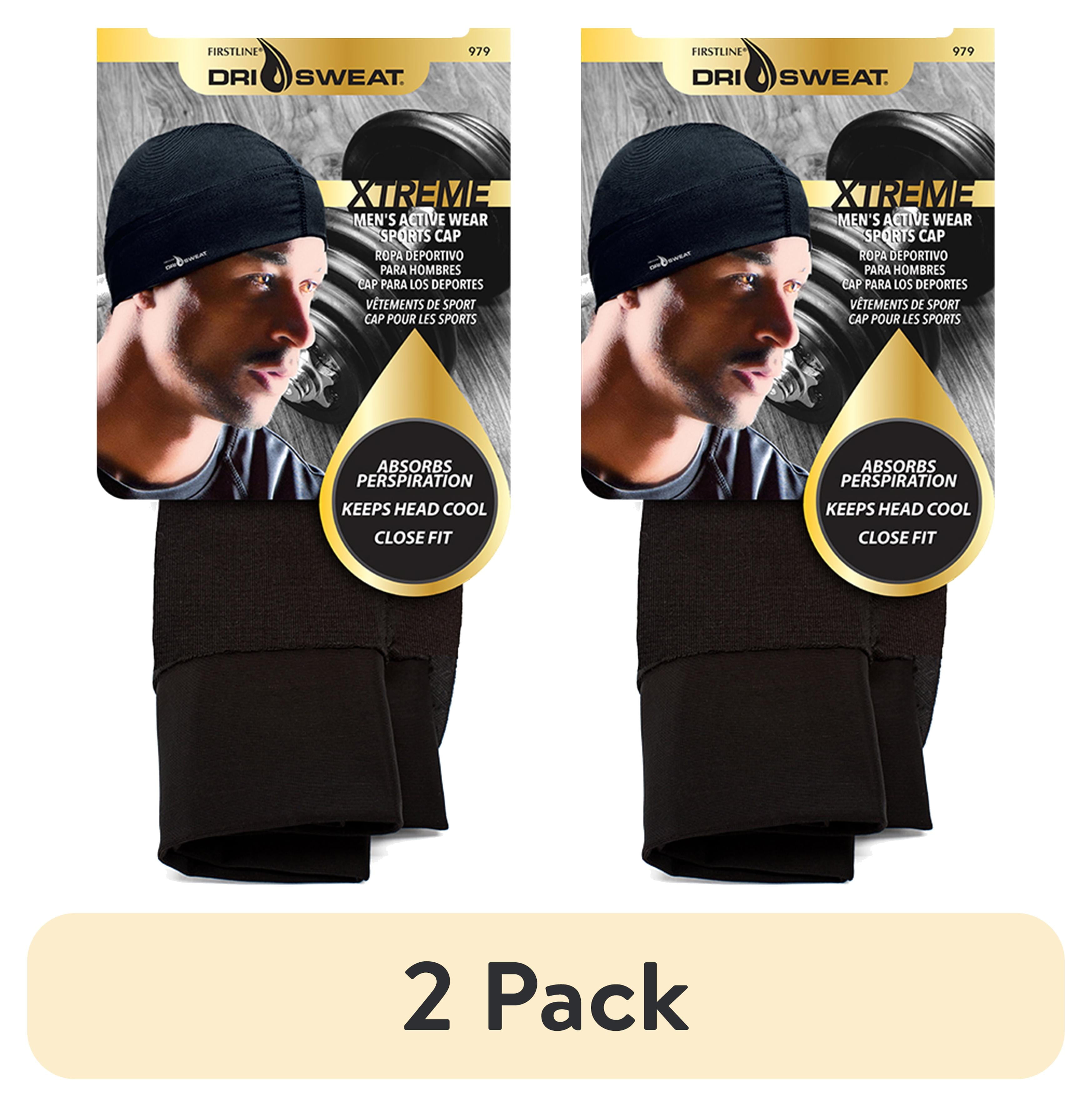 (2 pack) Dri Sweat Xtreme Men's Active Wear Sports Cap, Black - Walmart.com