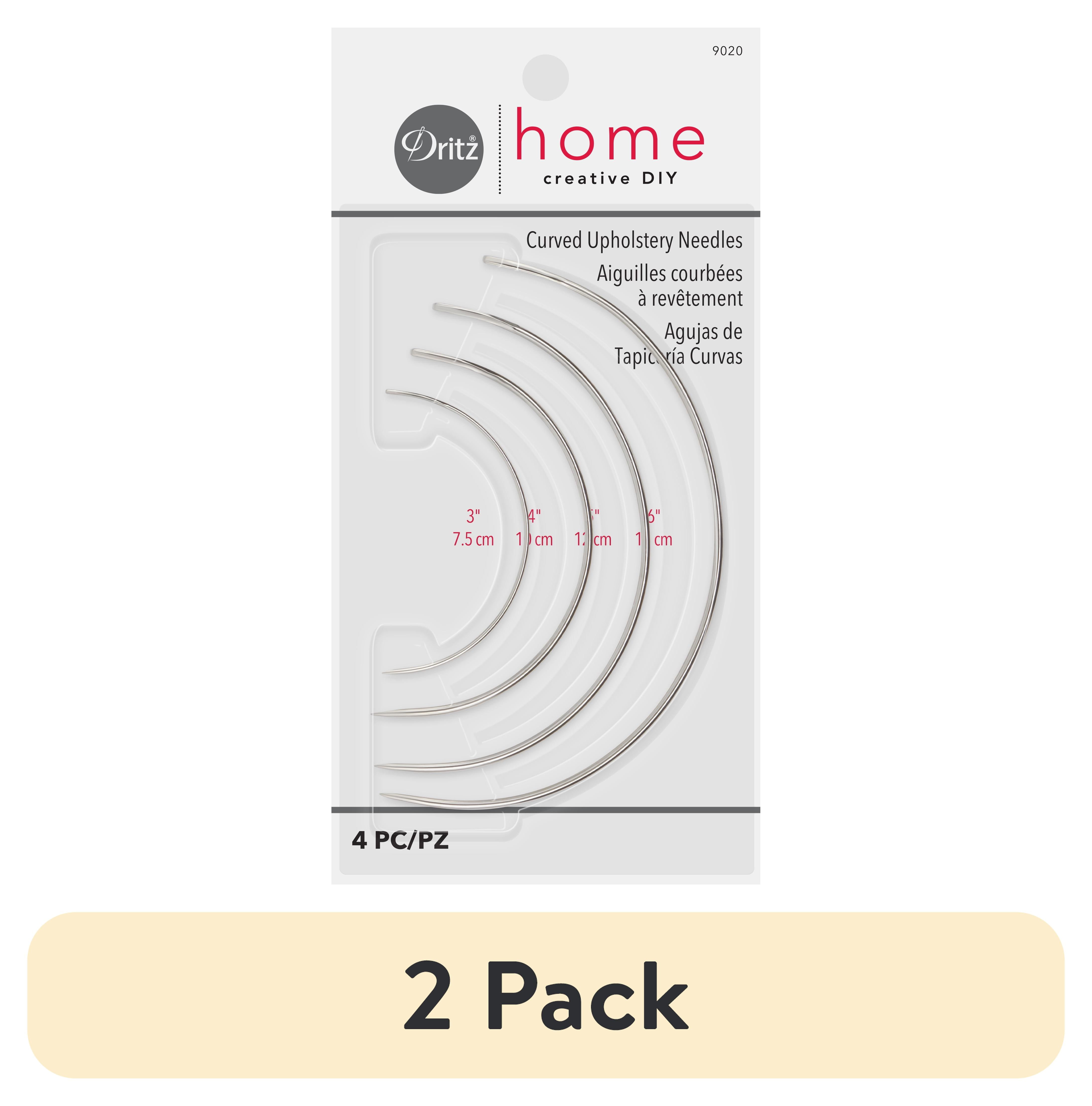 (2 pack) Dritz Curved Upholstery Needles Assorted Hand-Sewing Needles (4 Piece) - Walmart.com