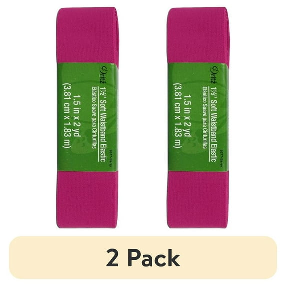 (2 pack) Dritz Elastic Soft Waistband 1.5"x2yd Hank Berry - Walmart.com