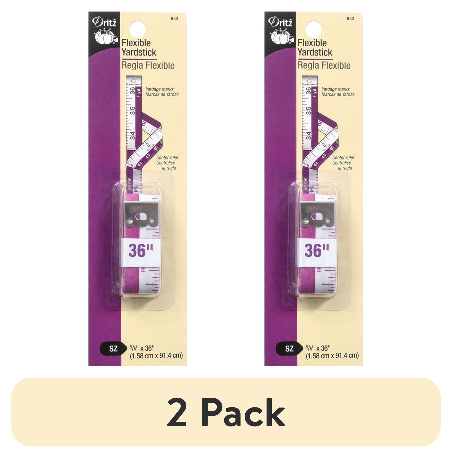 (2 pack) Dritz Flexible Yardstick White/Purple - Walmart.com