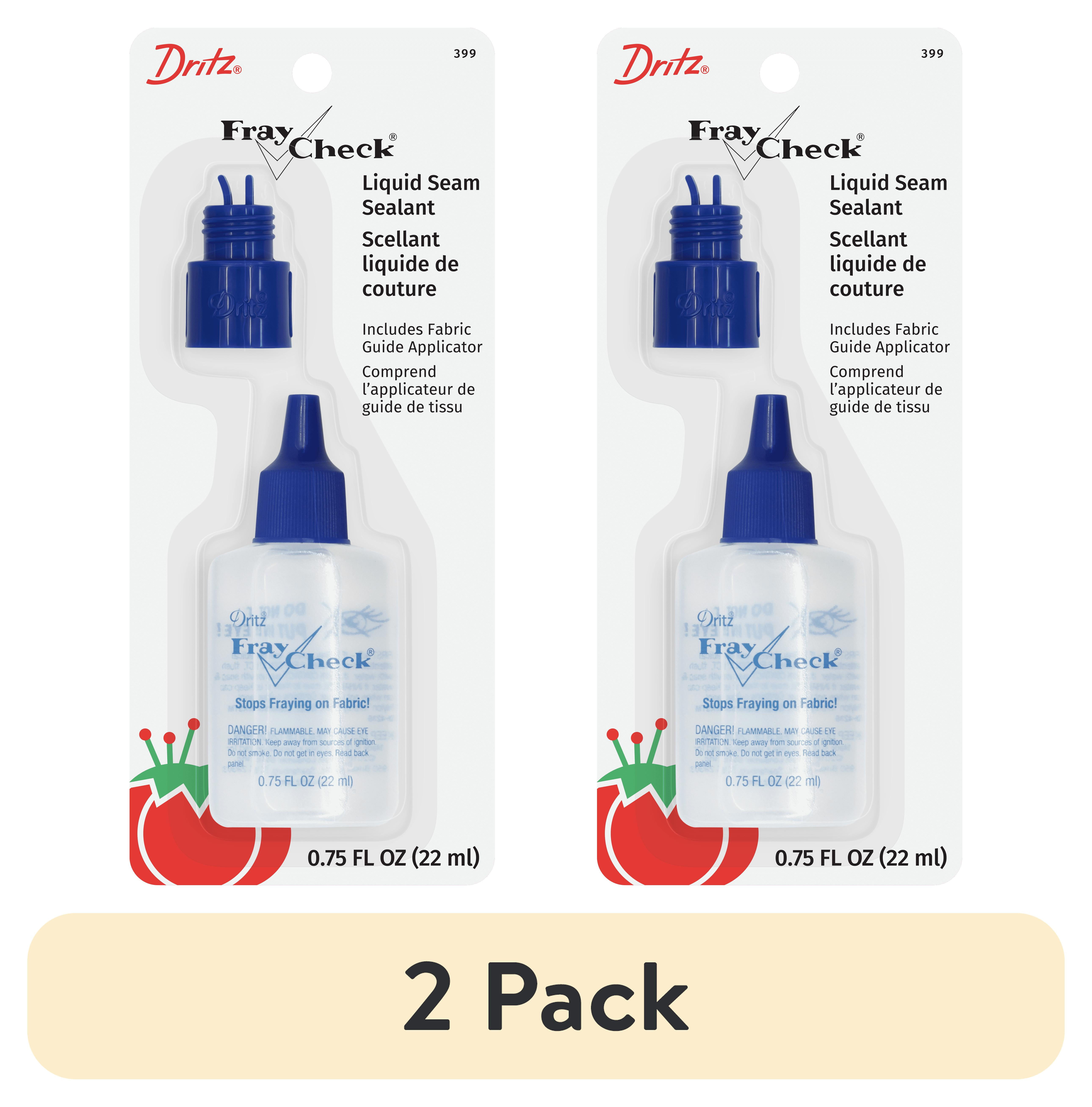 (2 pack) Dritz Fray Check with Fabric Guide Applicator Tip, 0.75 oz ...