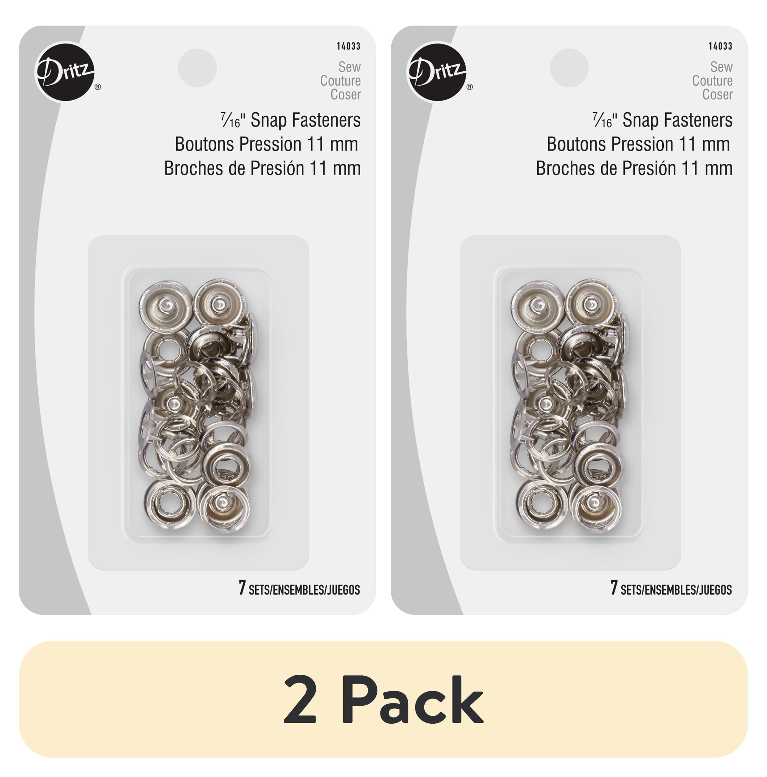 (2 pack) Dritz Snap Fastener Value Pack including 7 sets - Walmart.com