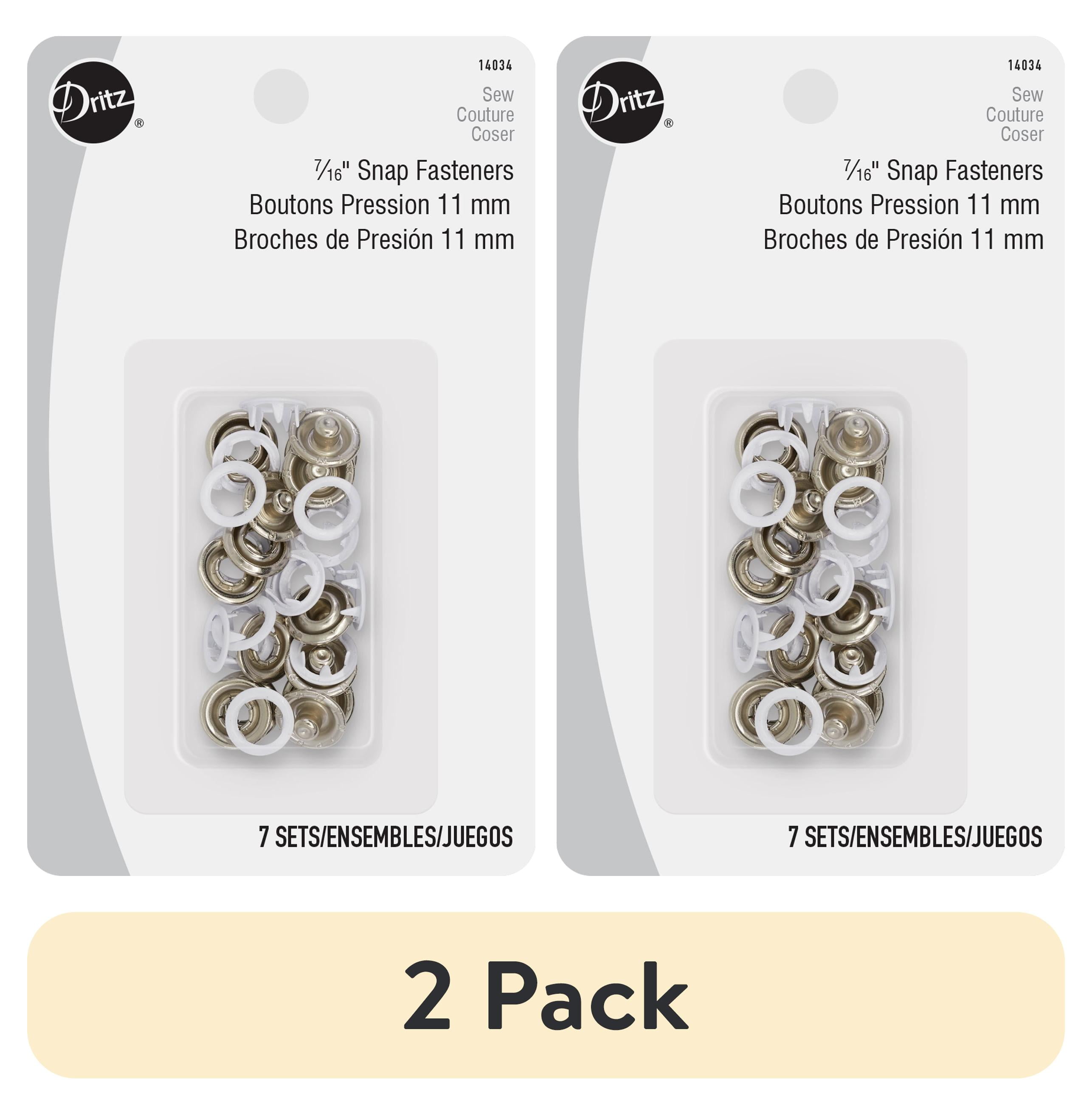 (2 pack) Dritz Snap Fasteners, 7 Count - Walmart.com
