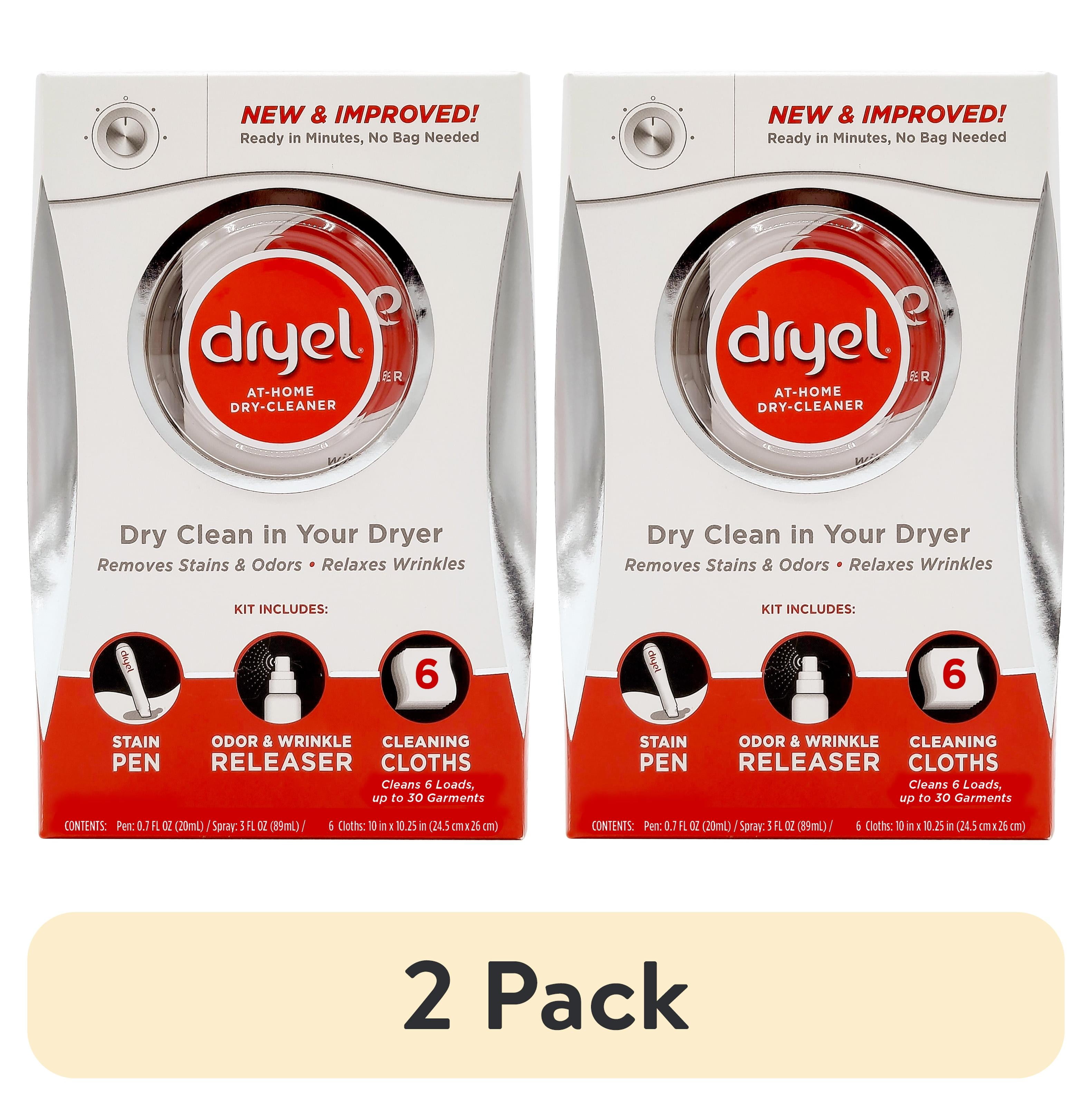 (2 pack) Dryel At Home Dry Cleaner Starter Kit with 6 Cleaning Cloths ...