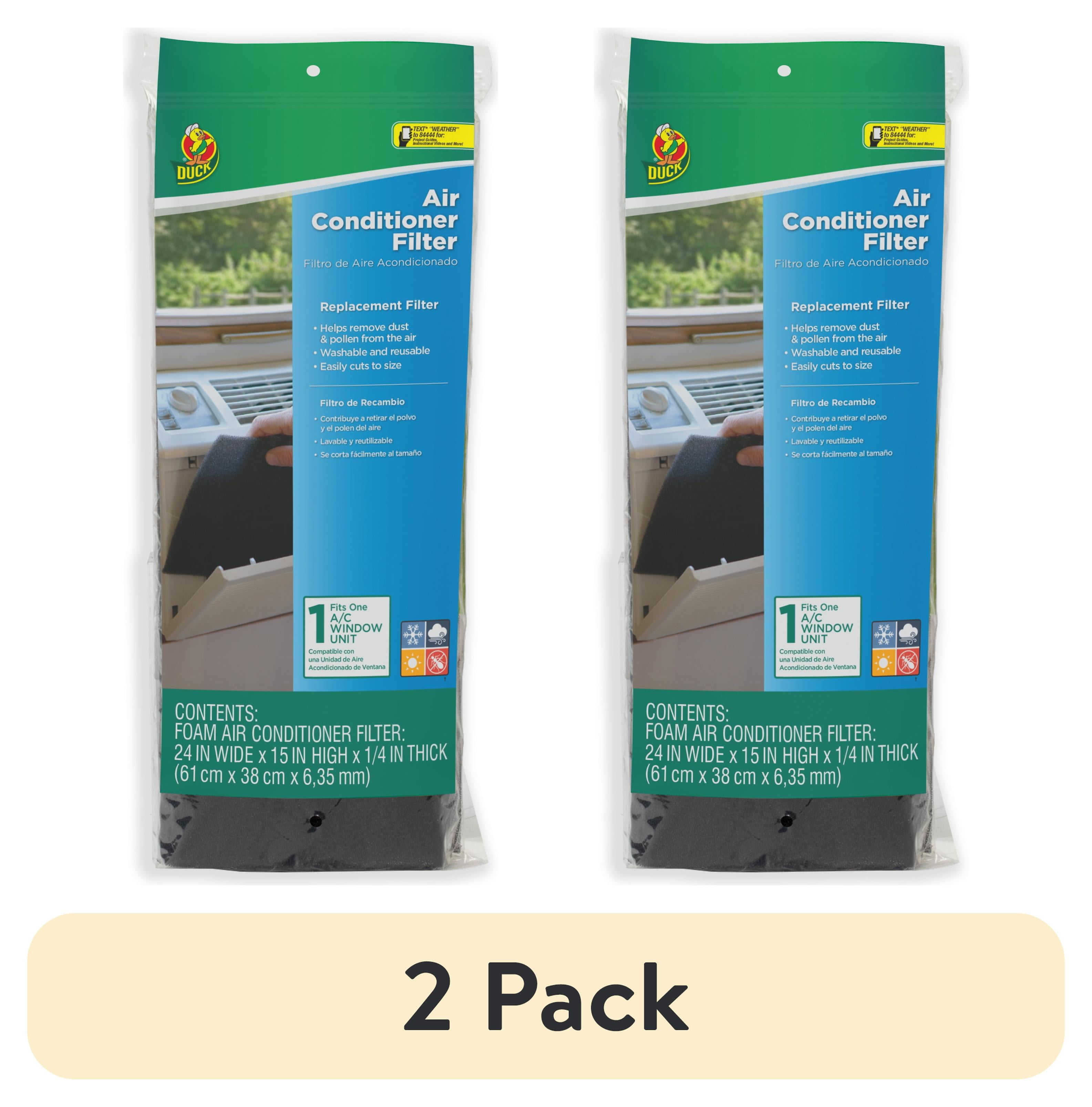 (2 pack) Duck Brand 24 in. x 15 in. x .25 in. Air Conditioner Filter ...