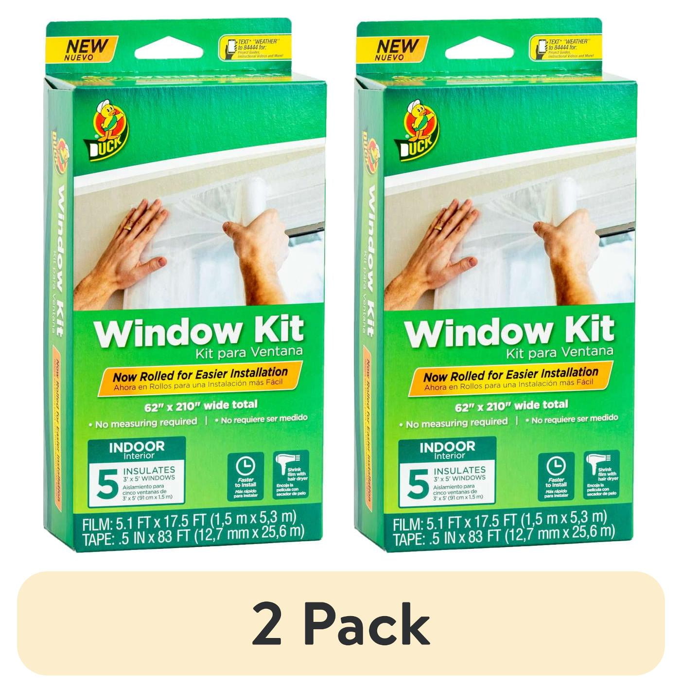 (2 pack) Duck Brand 62 in. x 210 in. Rolled Window Insulation Film Kit ...